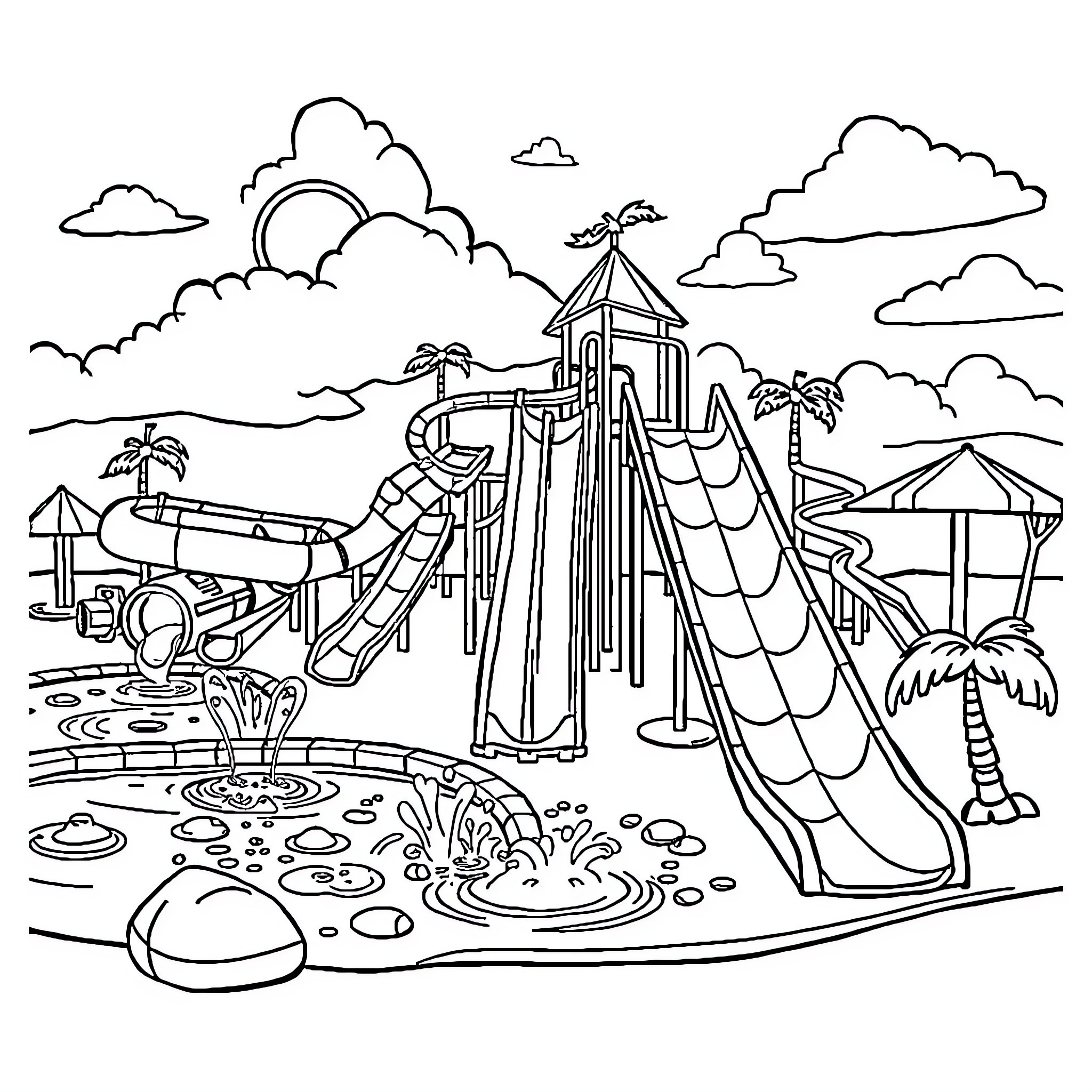 Best Water Park Coloring Pages (Free Printable PDF)