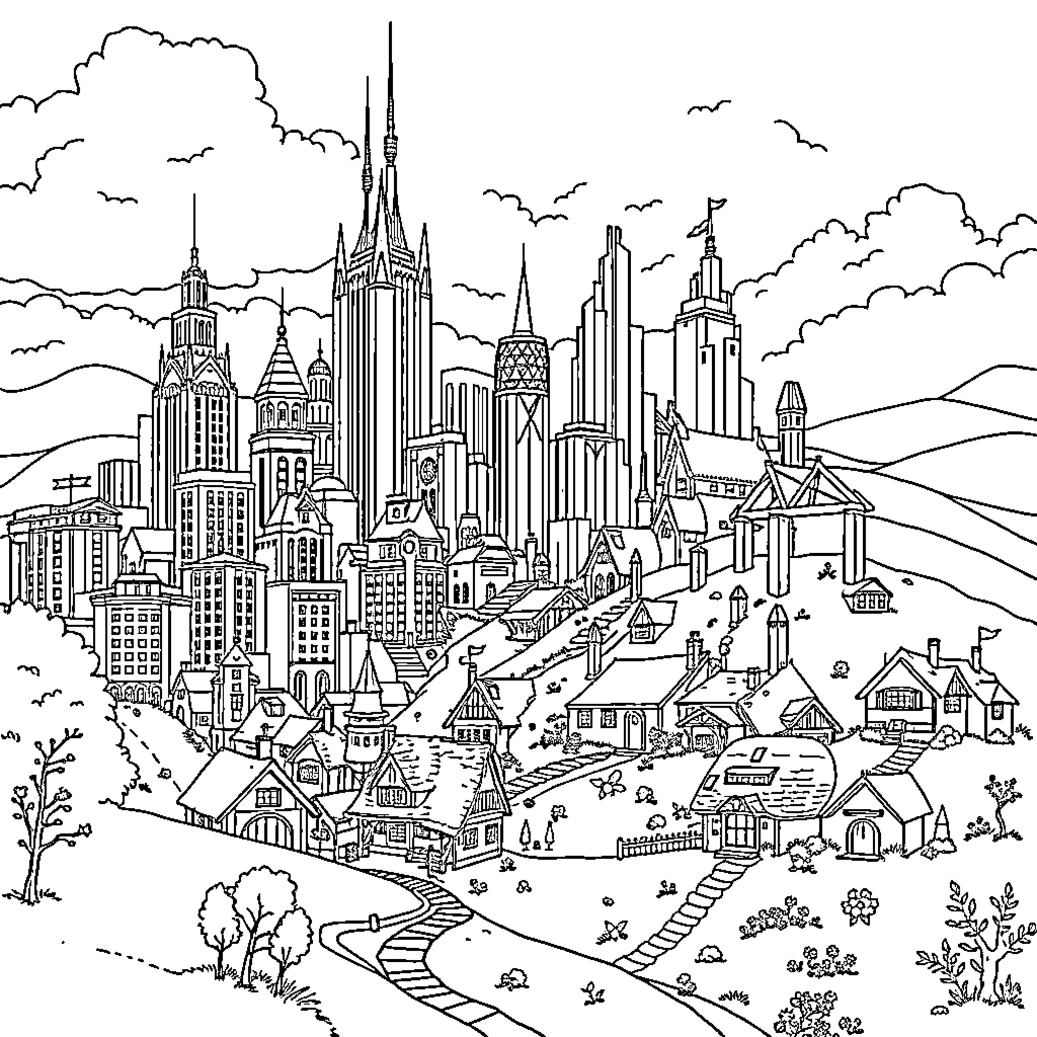 Best Metropolis Coloring Pages (Free Printable PDF)