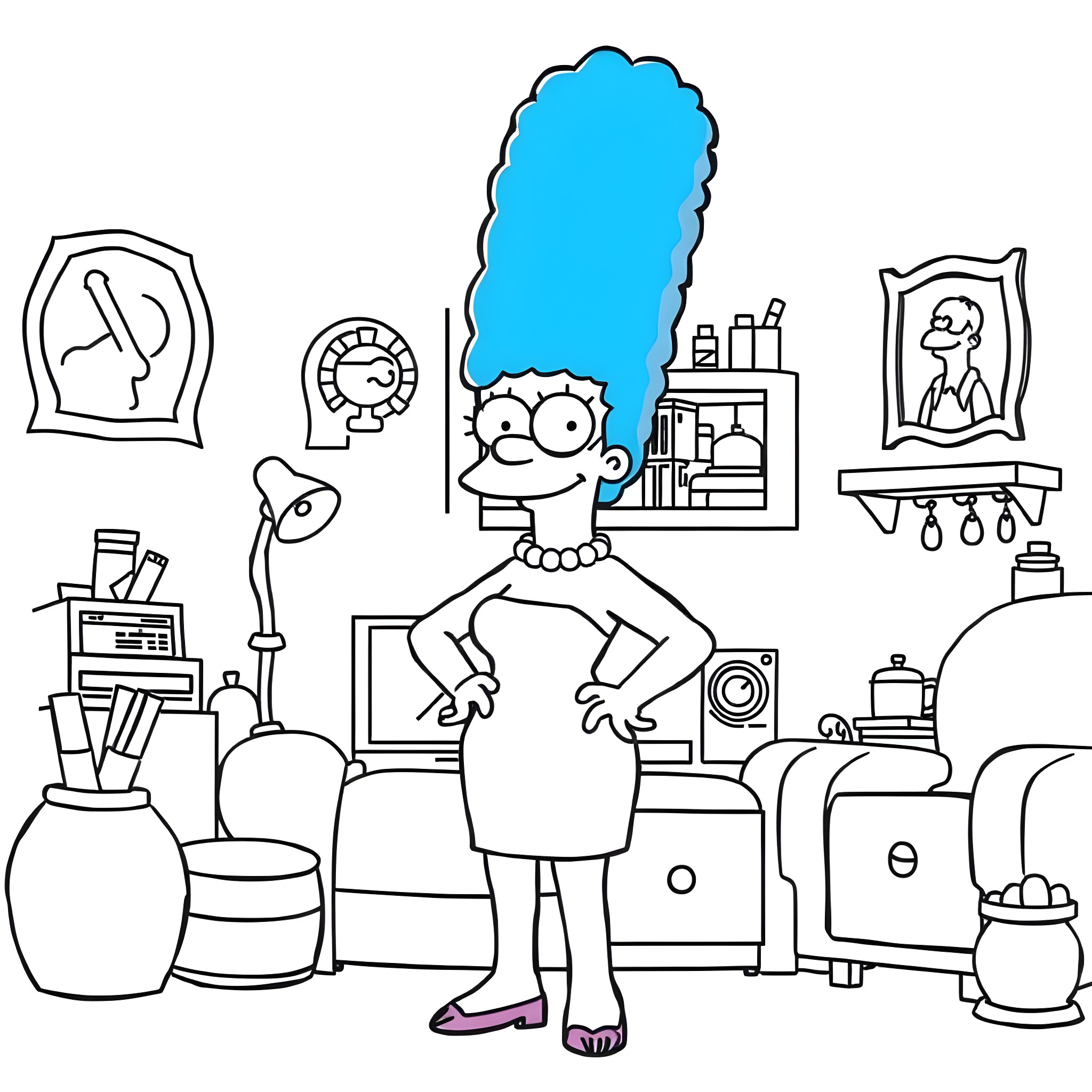 Best Marge Simpson Coloring Pages (Free Printable PDF)