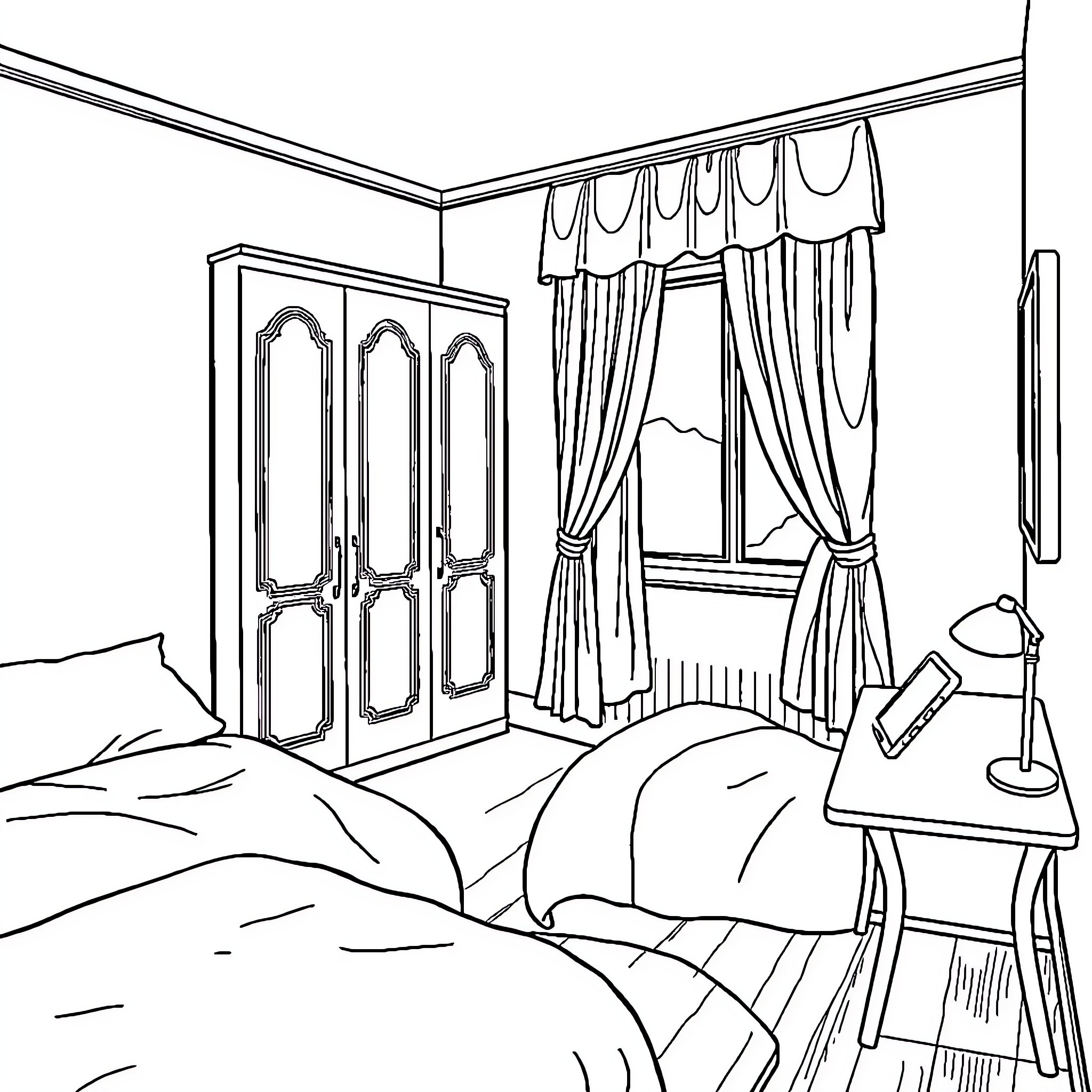 Best Bedroom Coloring Pages (Free Printable PDF)
