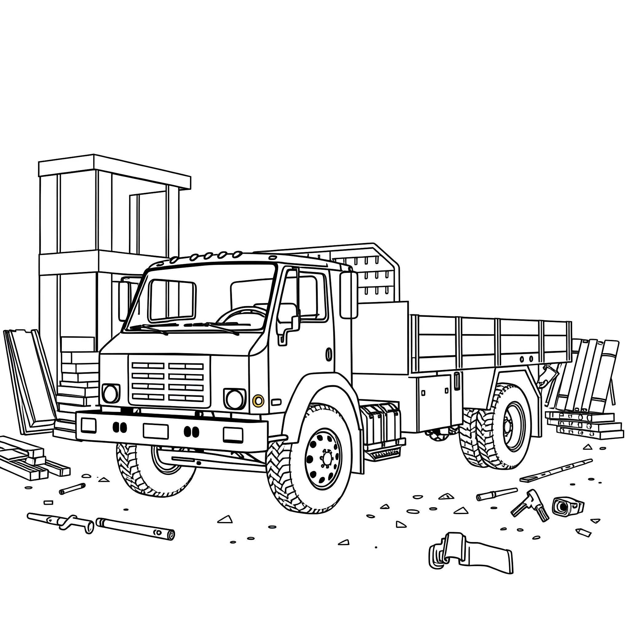 3 Best Wood Pickup Coloring Pages (Free Printable PDFs)