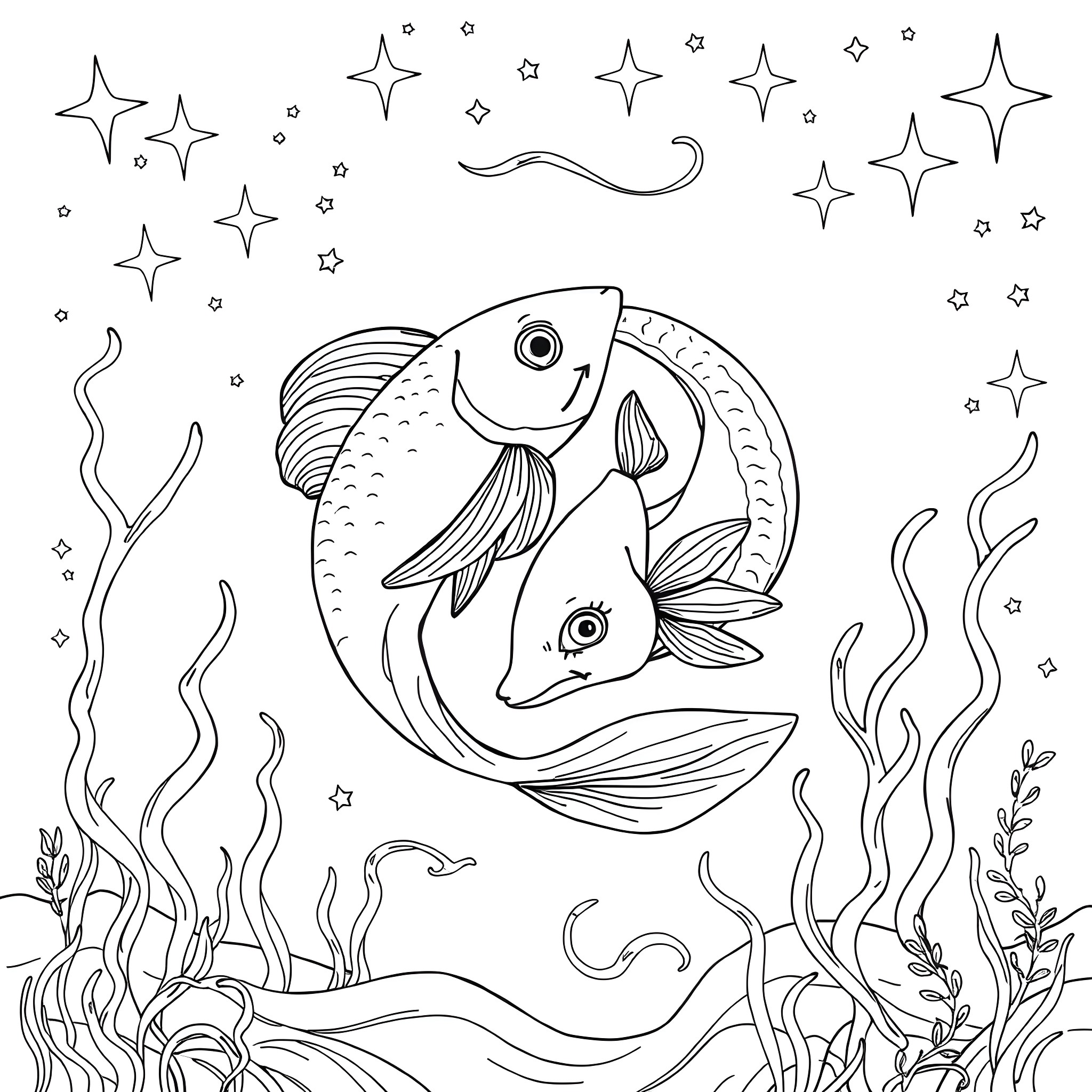Best Pisces Coloring Pages (Free Printable PDF)