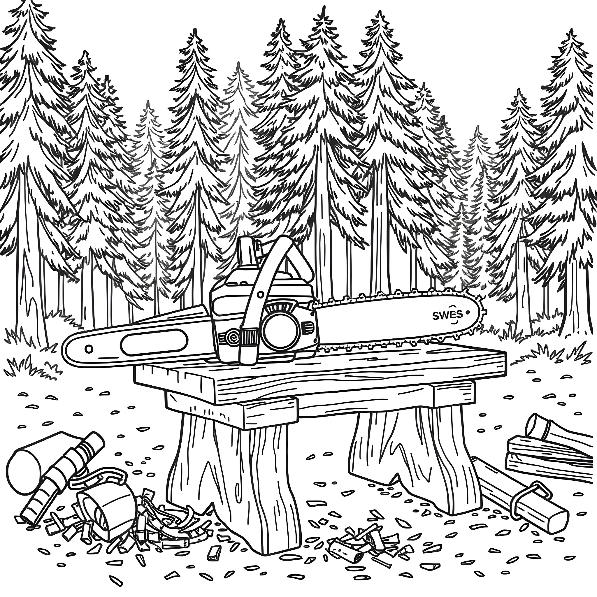 1 Best Chainsaw Coloring Pages (Free Printable PDFs)