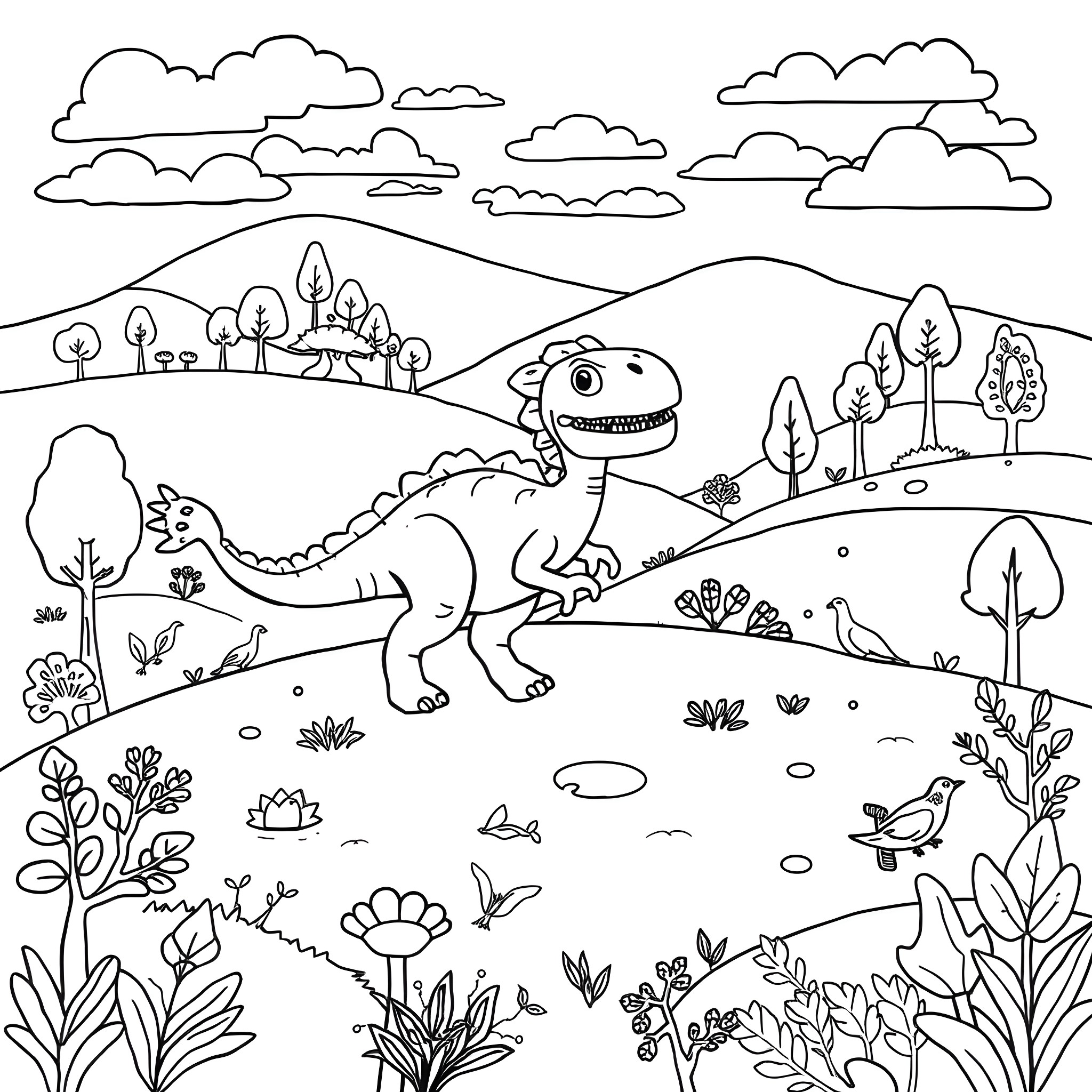 60 Best Dinosaur Coloring Pages (Free Printable PDFs)