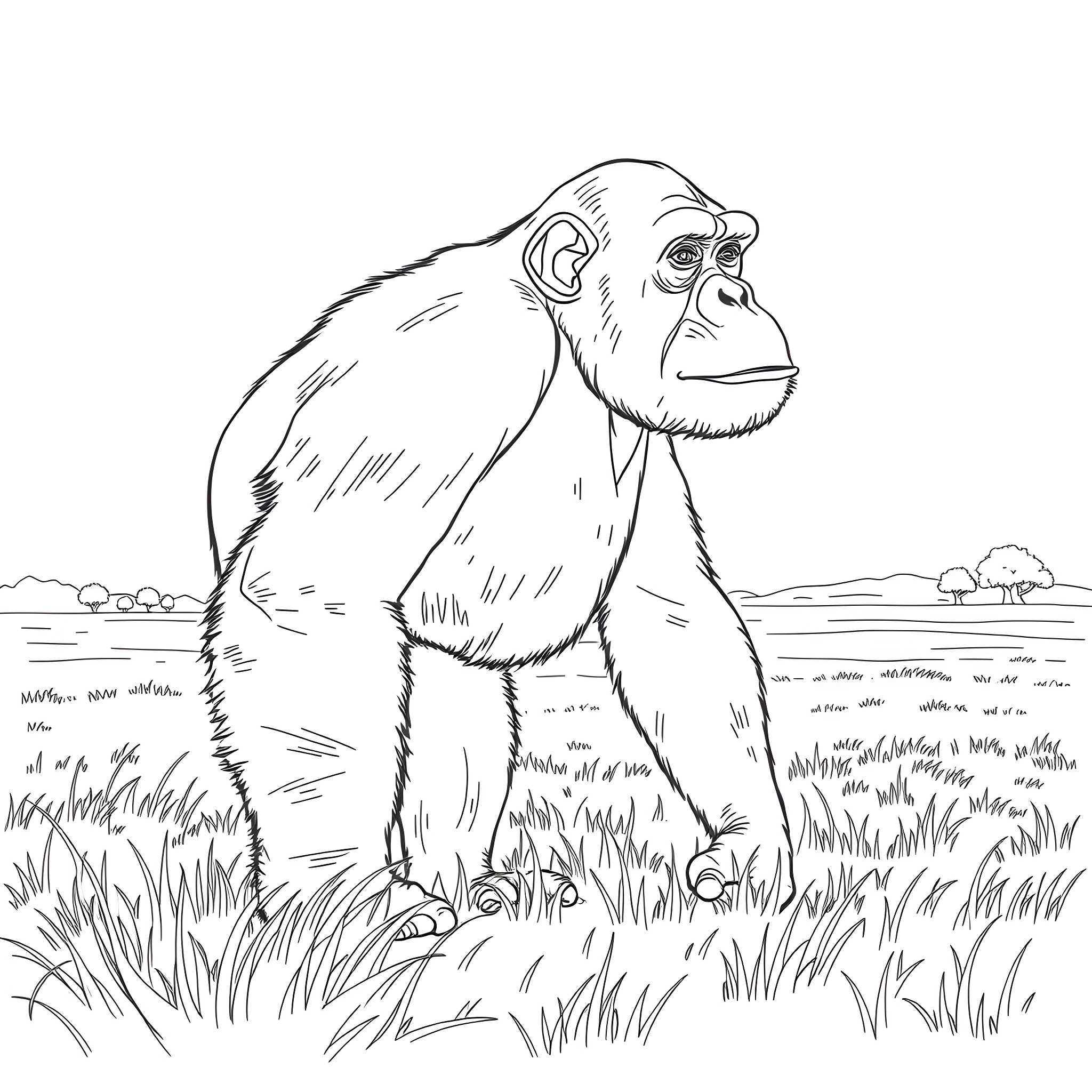 26 Best Chimpanzee Coloring Pages (Free Printable PDFs)