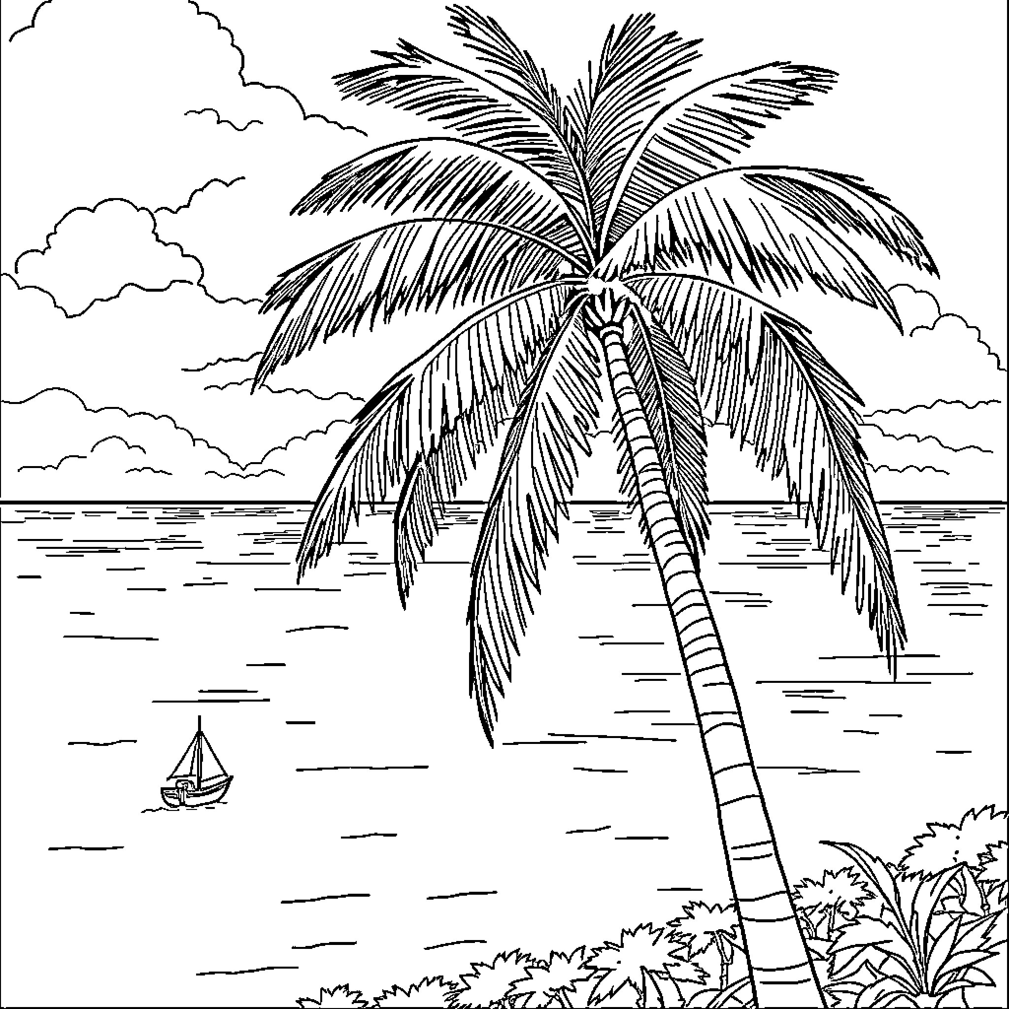 Best Palm Tree Coloring Pages (Free Printable PDF)