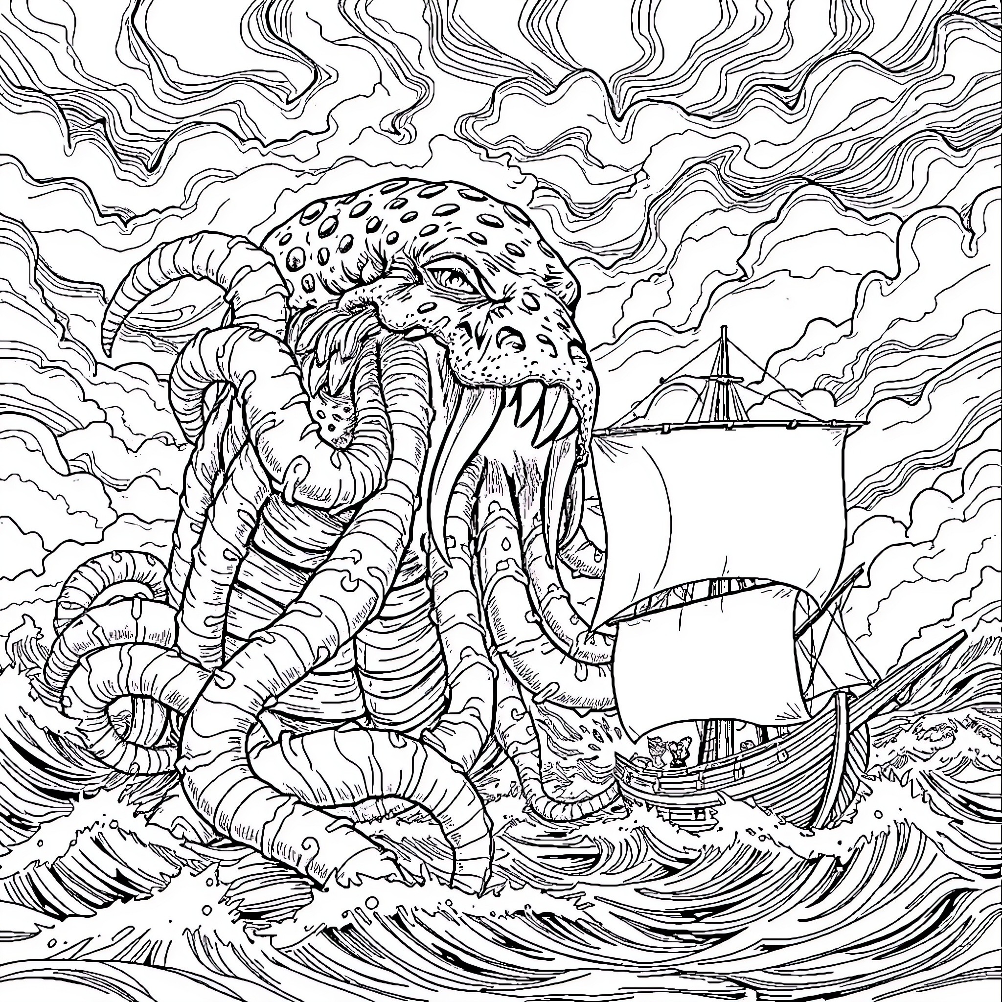 Best Kraken Coloring Pages (Free Printable PDF)