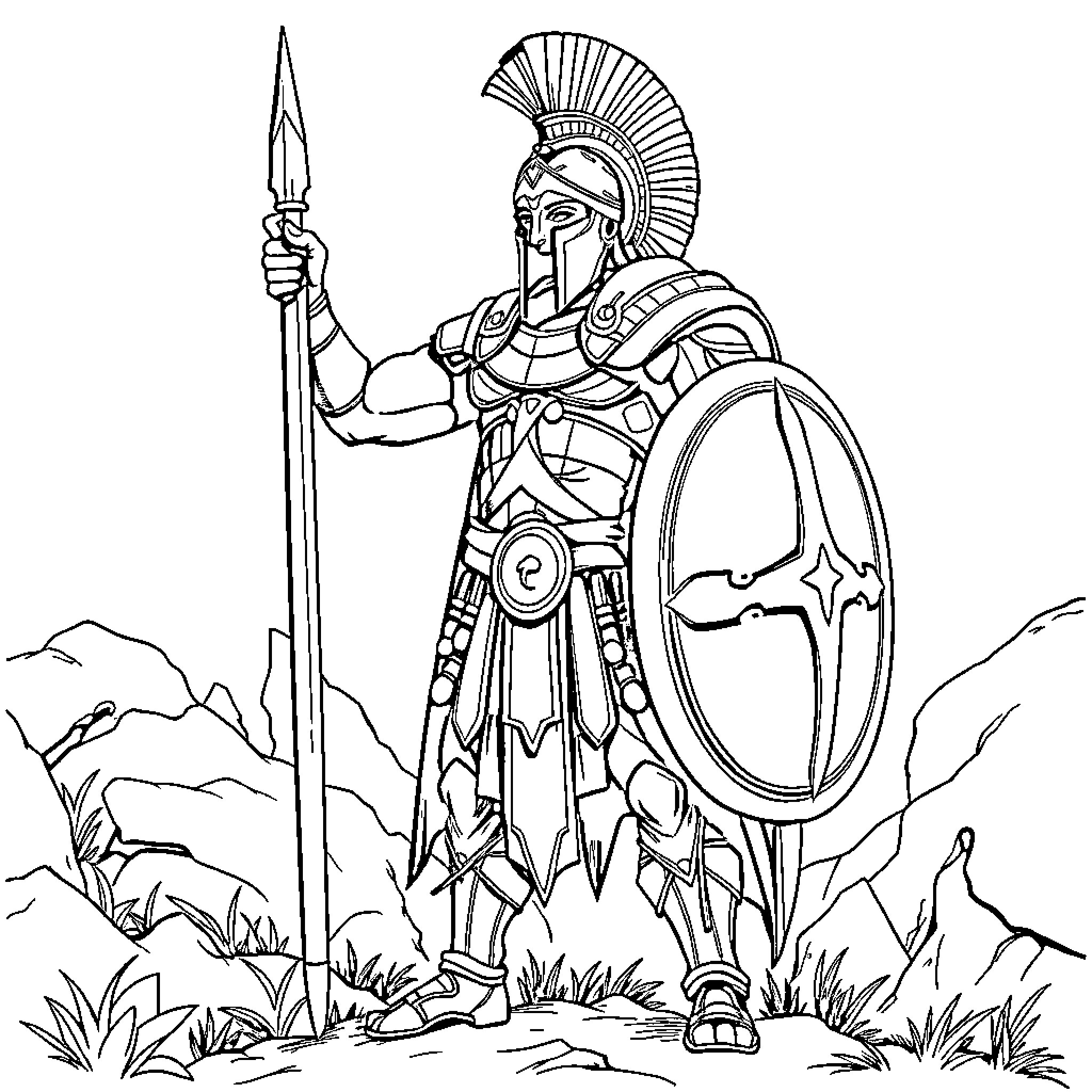 Best Spartan Warrior Coloring Pages (Free Printable PDF)