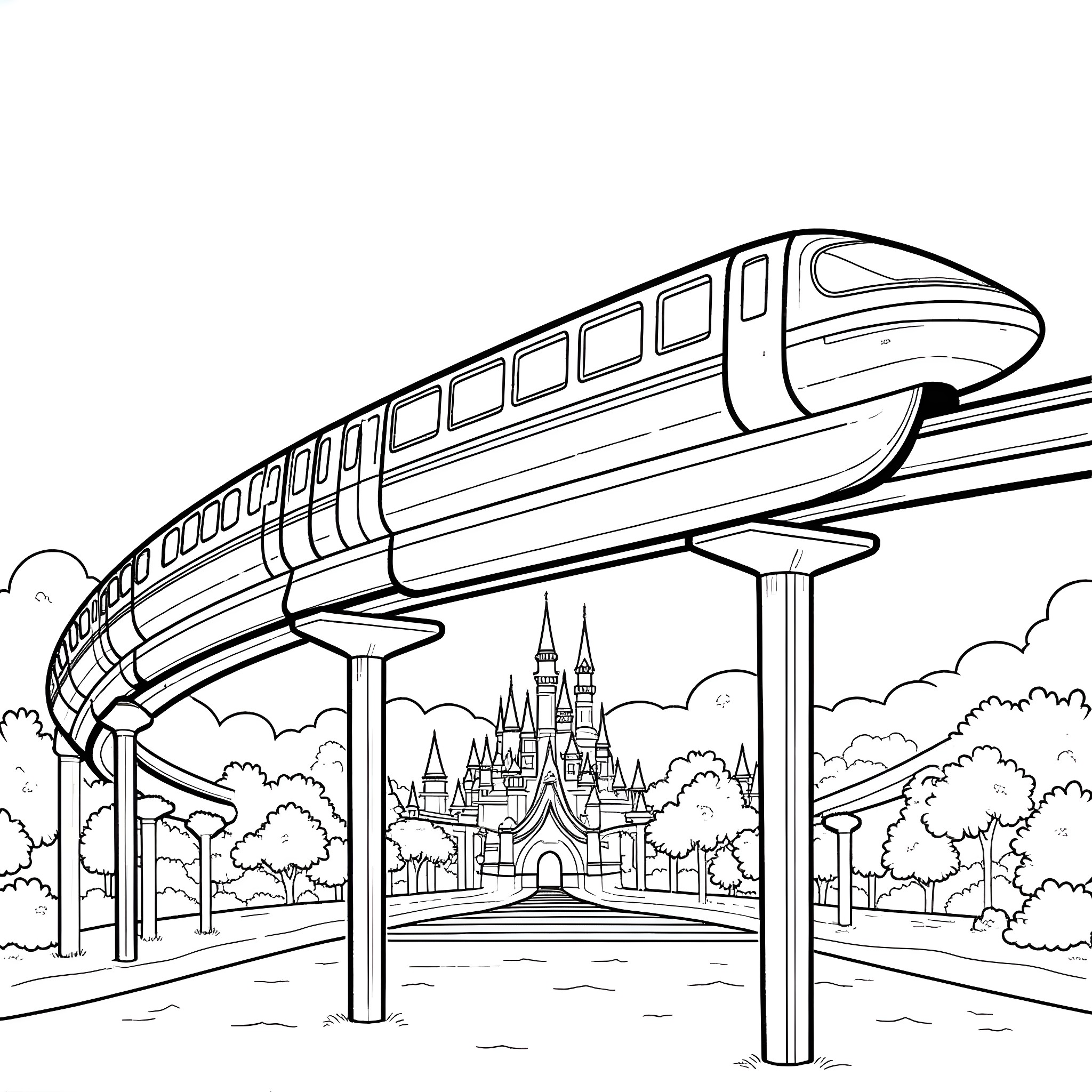 Best Monorail Coloring Pages (Free Printable PDF)