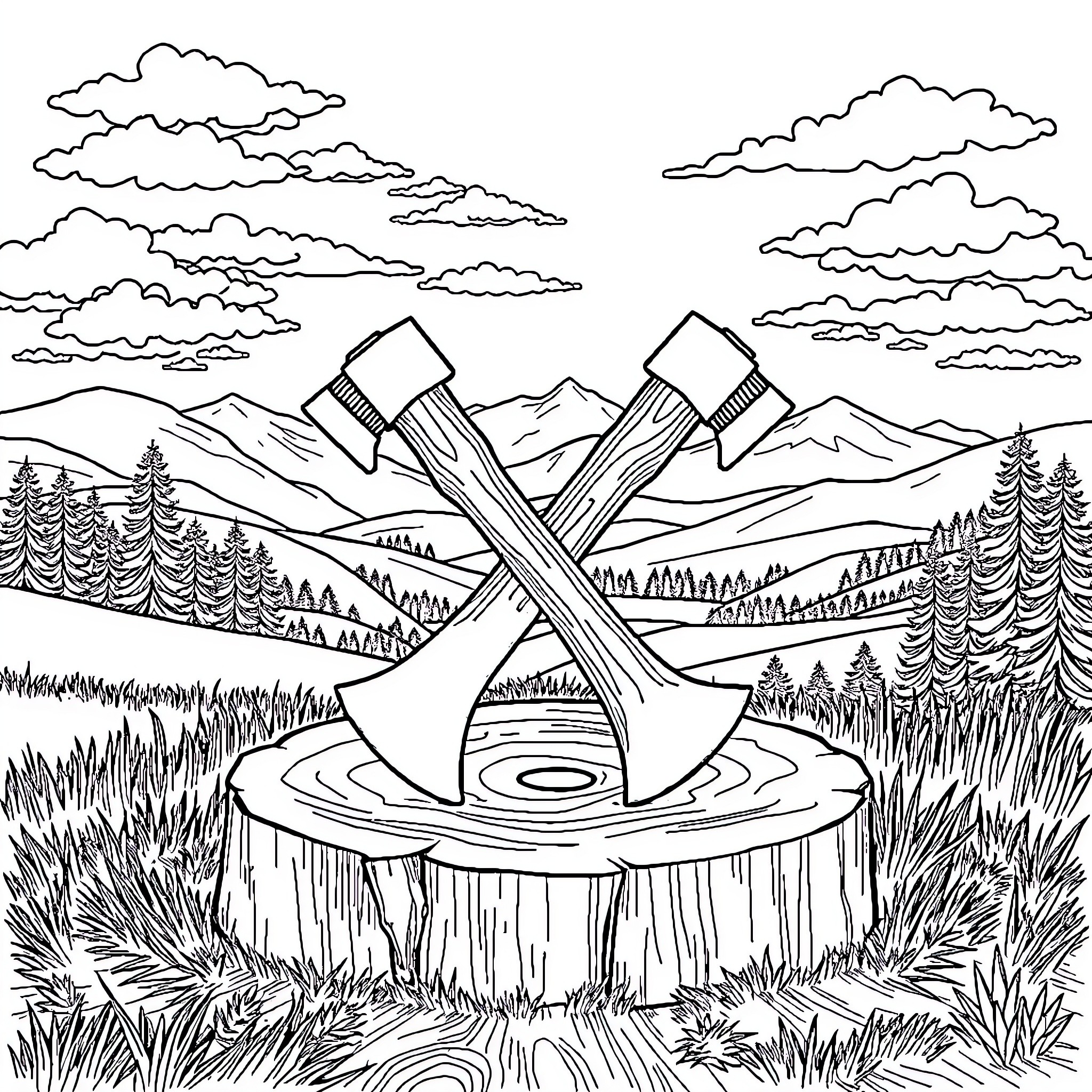 Best Axe Coloring Pages (Free Printable PDF)