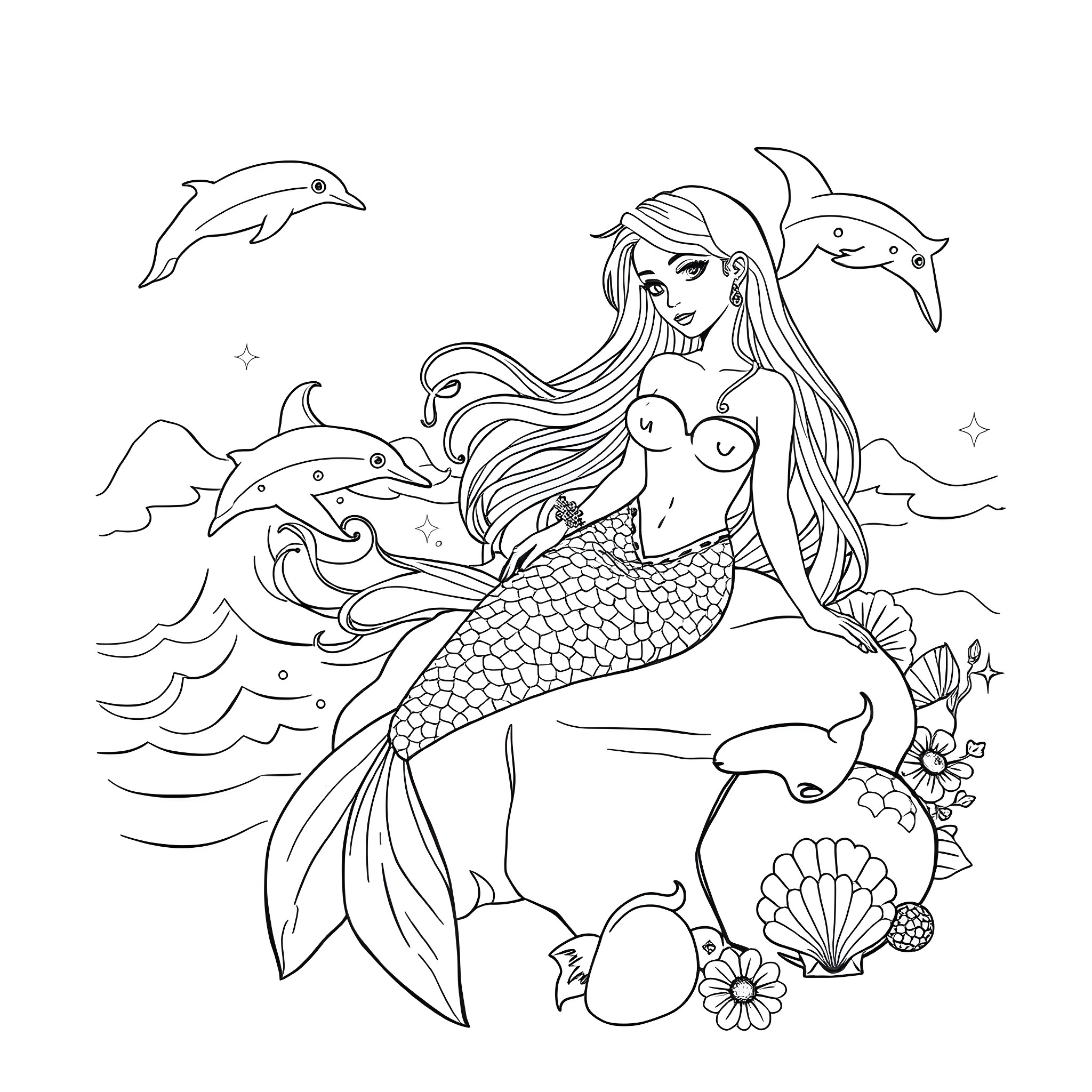 203 Best Mermaid Coloring Pages (Free Printable PDFs)