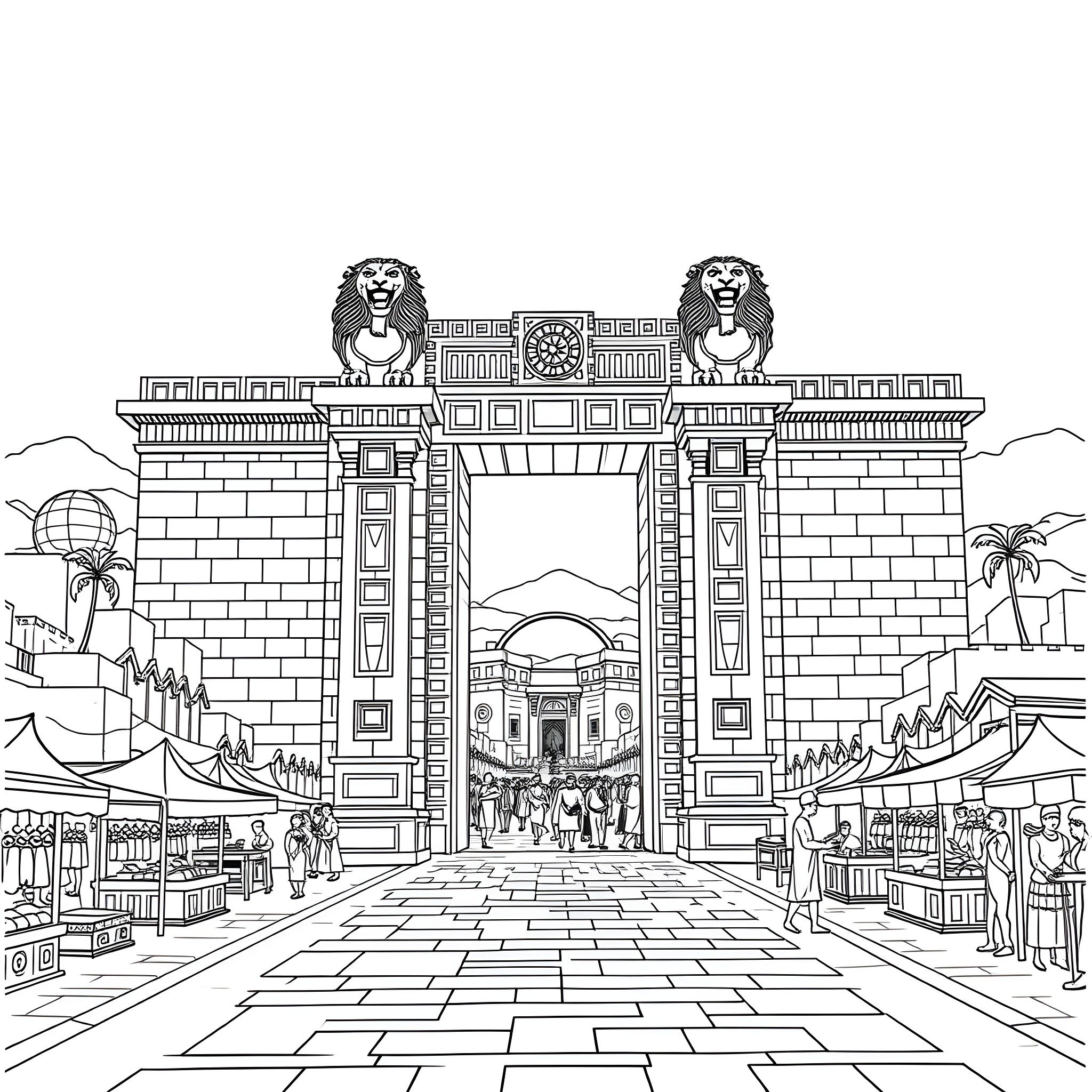 3 Best Ishtar Gate Coloring Pages (Free Printable PDFs)