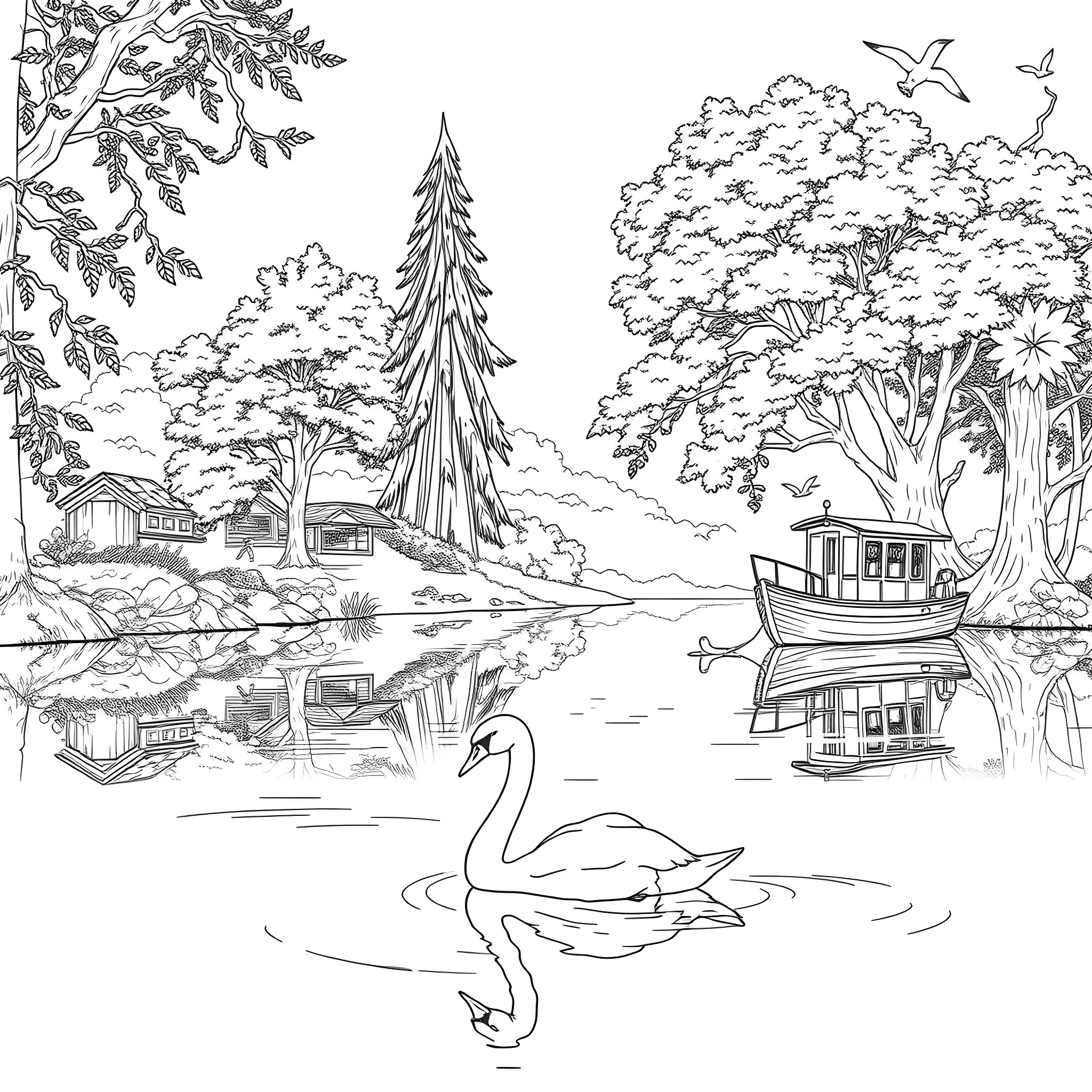 Best Lake Coloring Pages (Free Printable PDF)