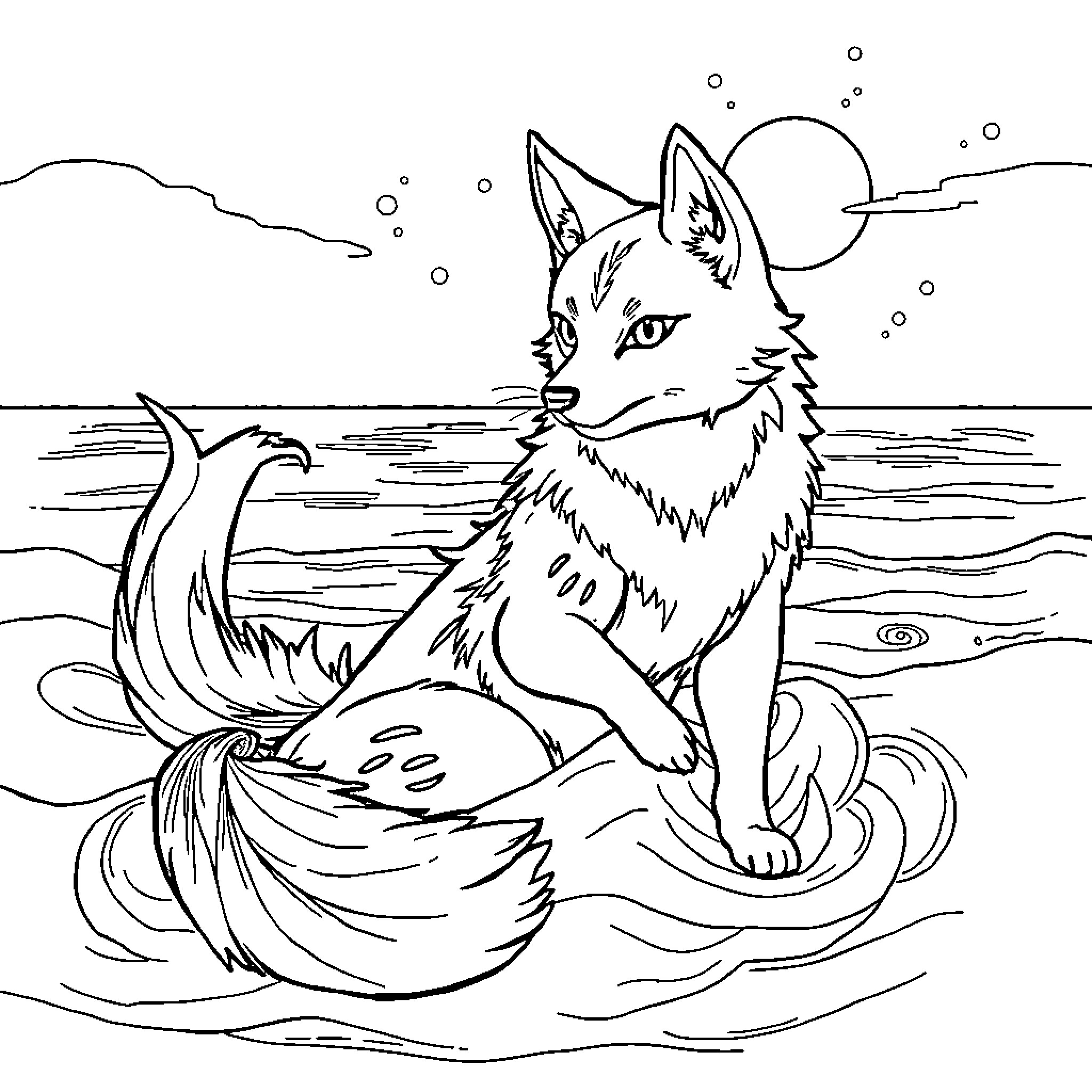 Best Kitsune Coloring Pages (Free Printable PDF)