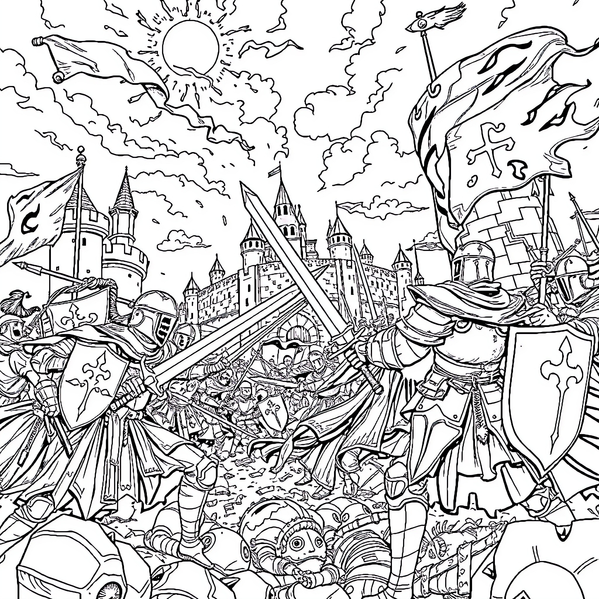 Best Battle Coloring Pages (Free Printable PDF)