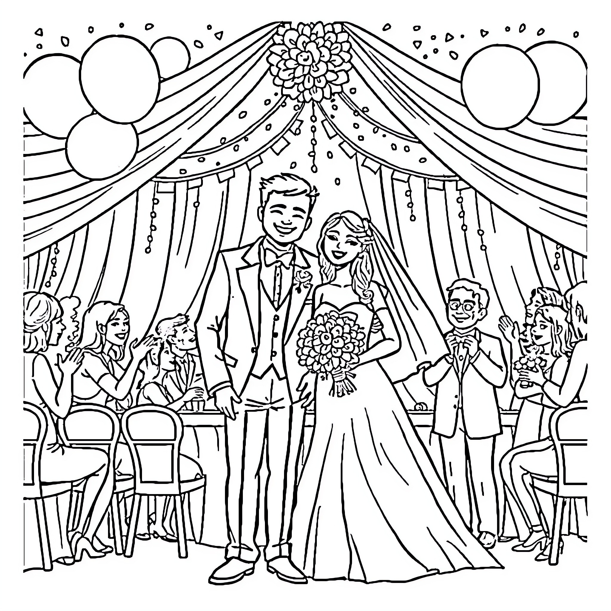 Best Wedding Coloring Pages (Free Printable PDF)