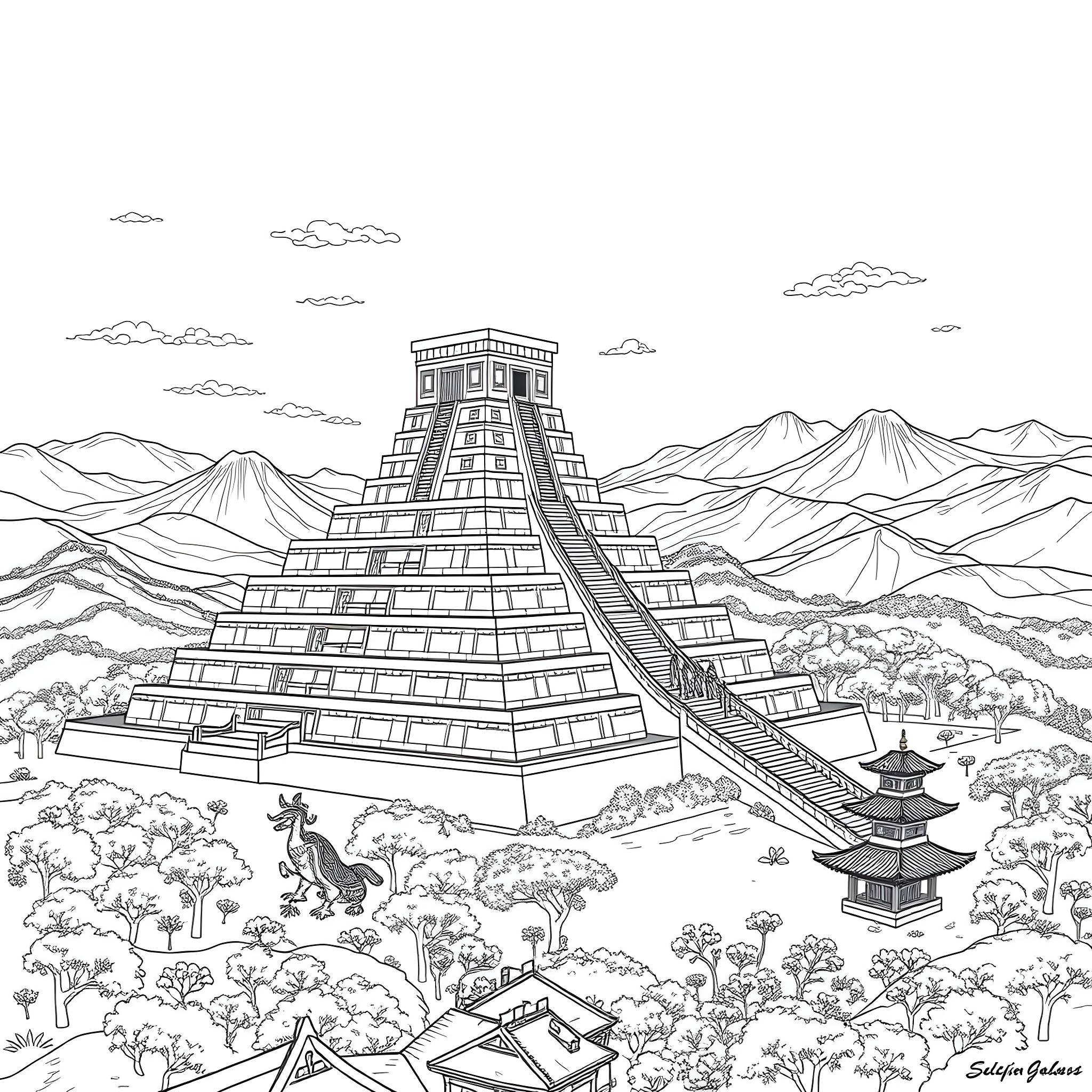 Best Ziggurat Coloring Pages (Free Printable PDF)