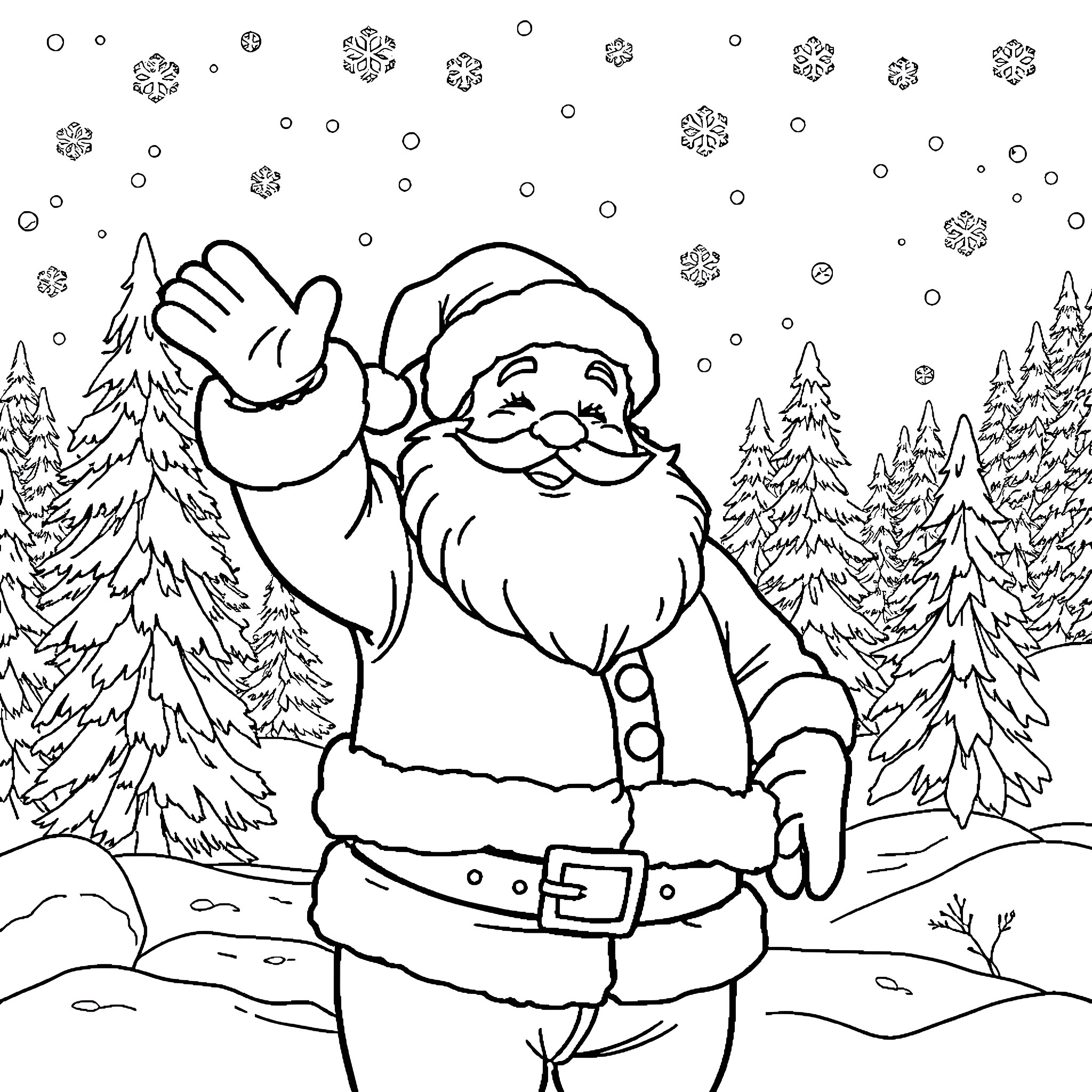 90 Best Santa Claus Coloring Pages (Free Printable PDFs)