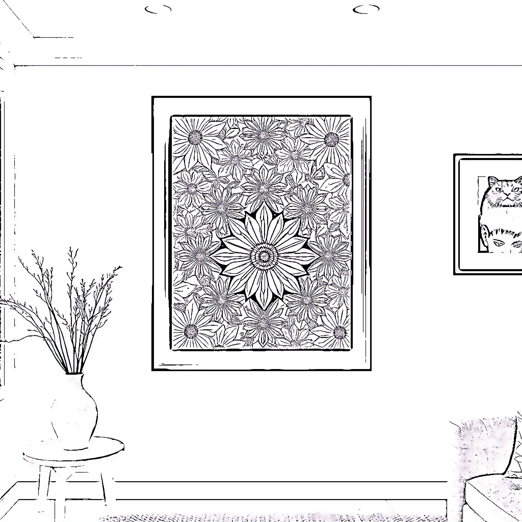 2 Best Home Decor Coloring Pages (Free Printable PDFs)
