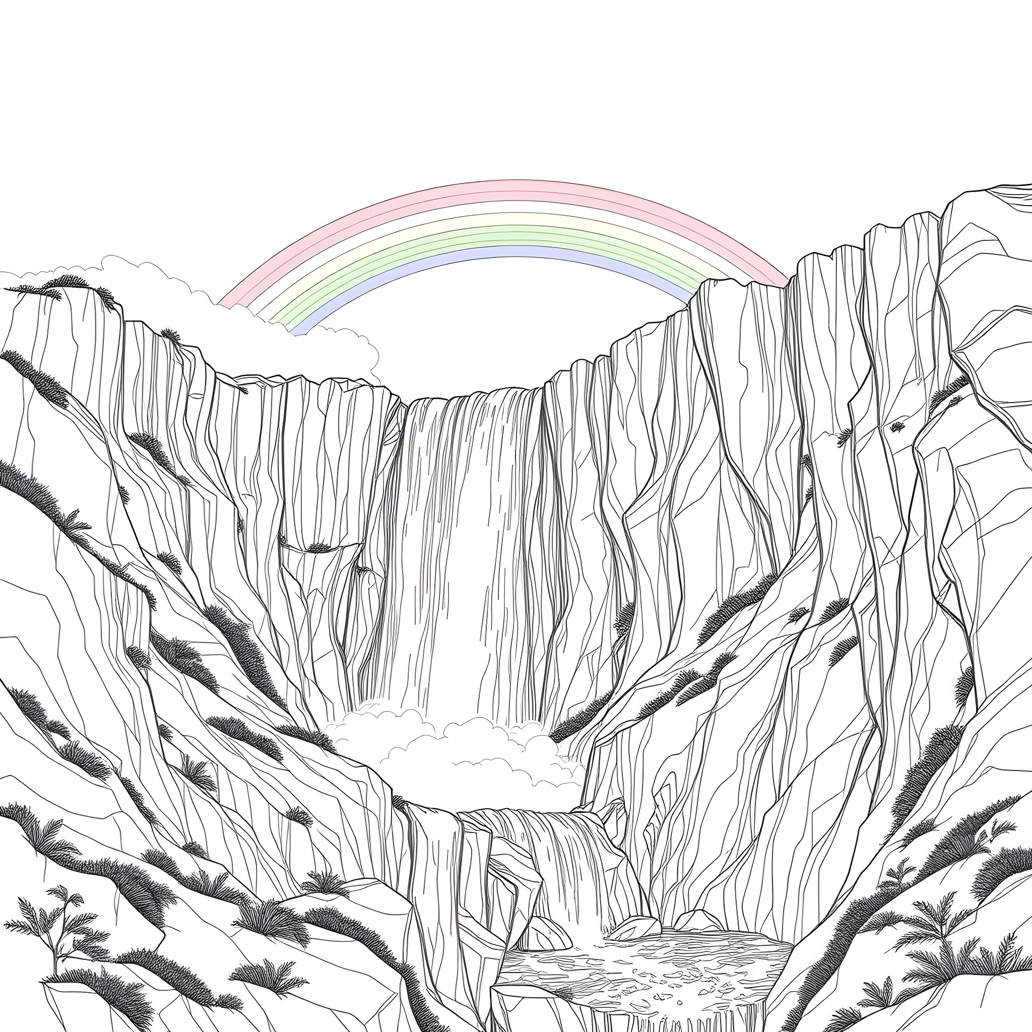 20 Best Waterfall Coloring Pages (Free Printable PDFs)
