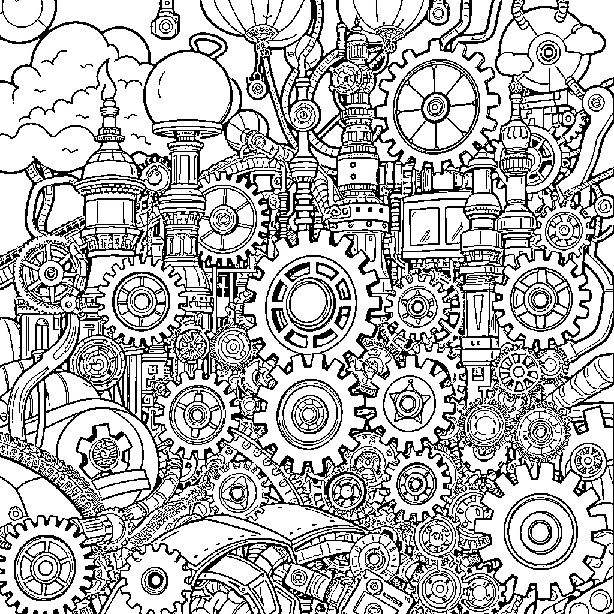 Best Steampunk Coloring Pages (Free Printable PDF)