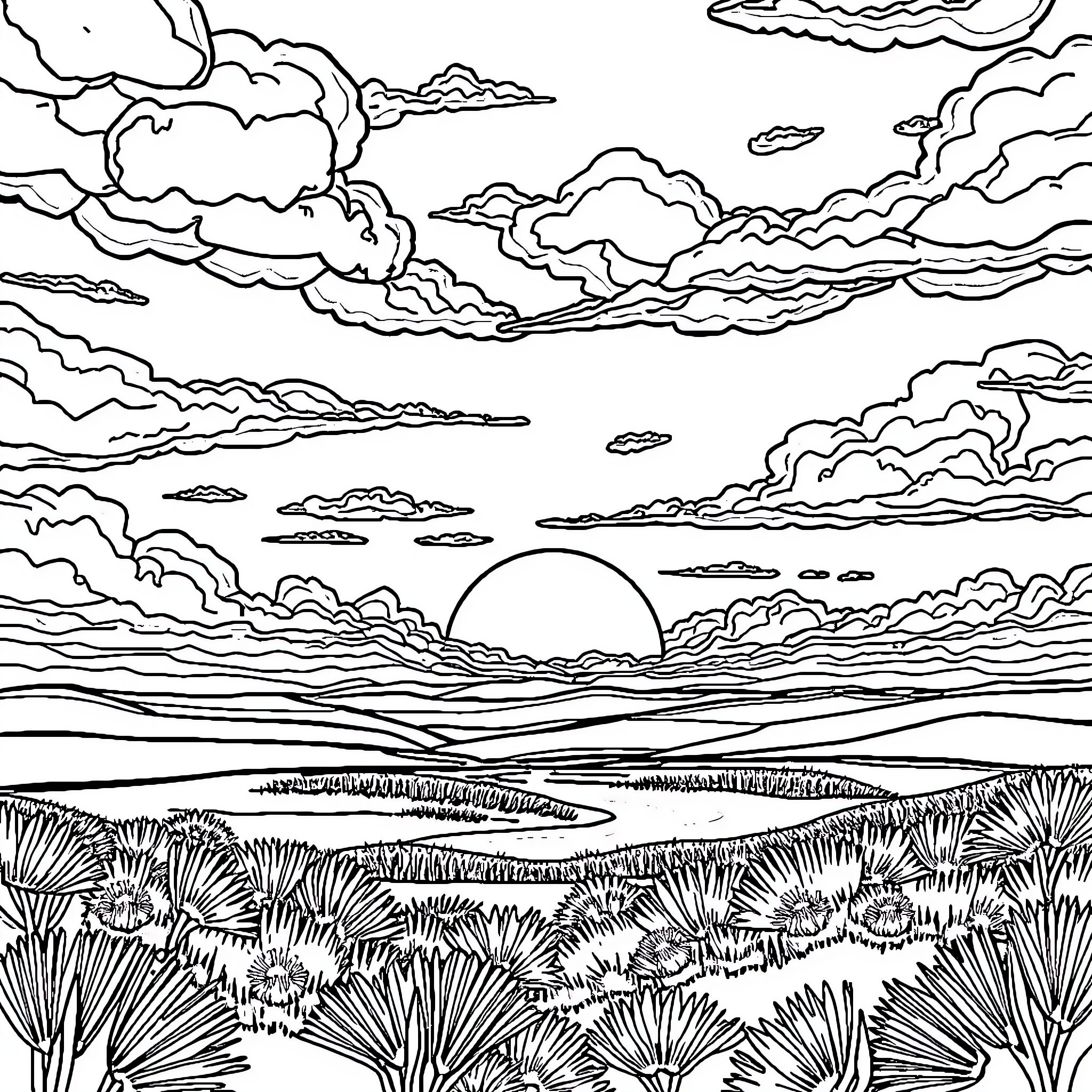 118 Best Sunset Coloring Pages (Free Printable PDFs)