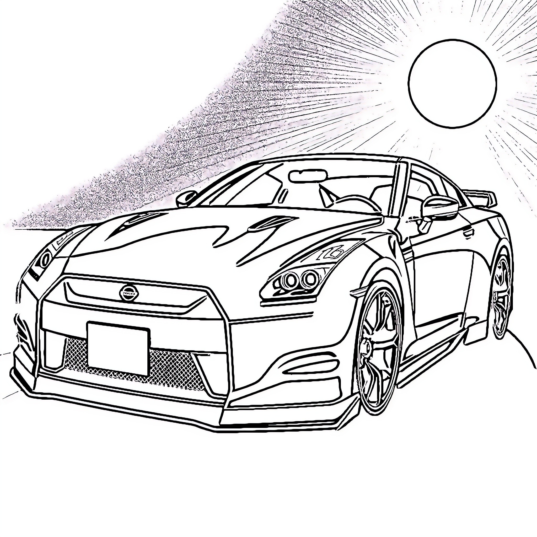 Best Nissan GTR Coloring Pages (Free Printable PDF)