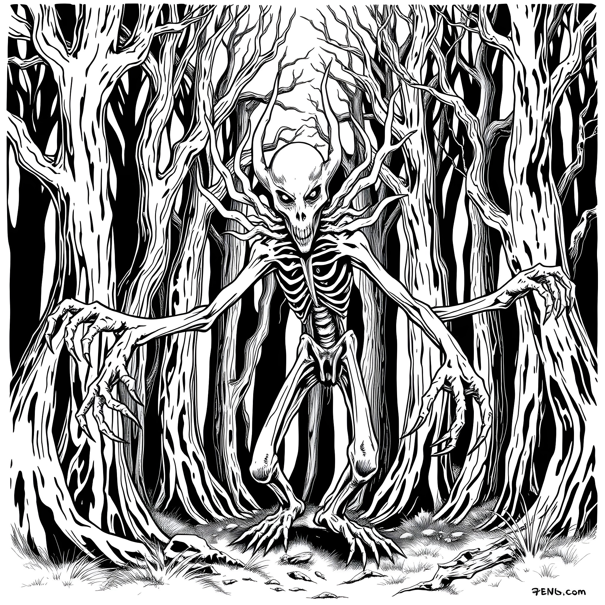 Best Wendigo Coloring Pages (Free Printable PDF)