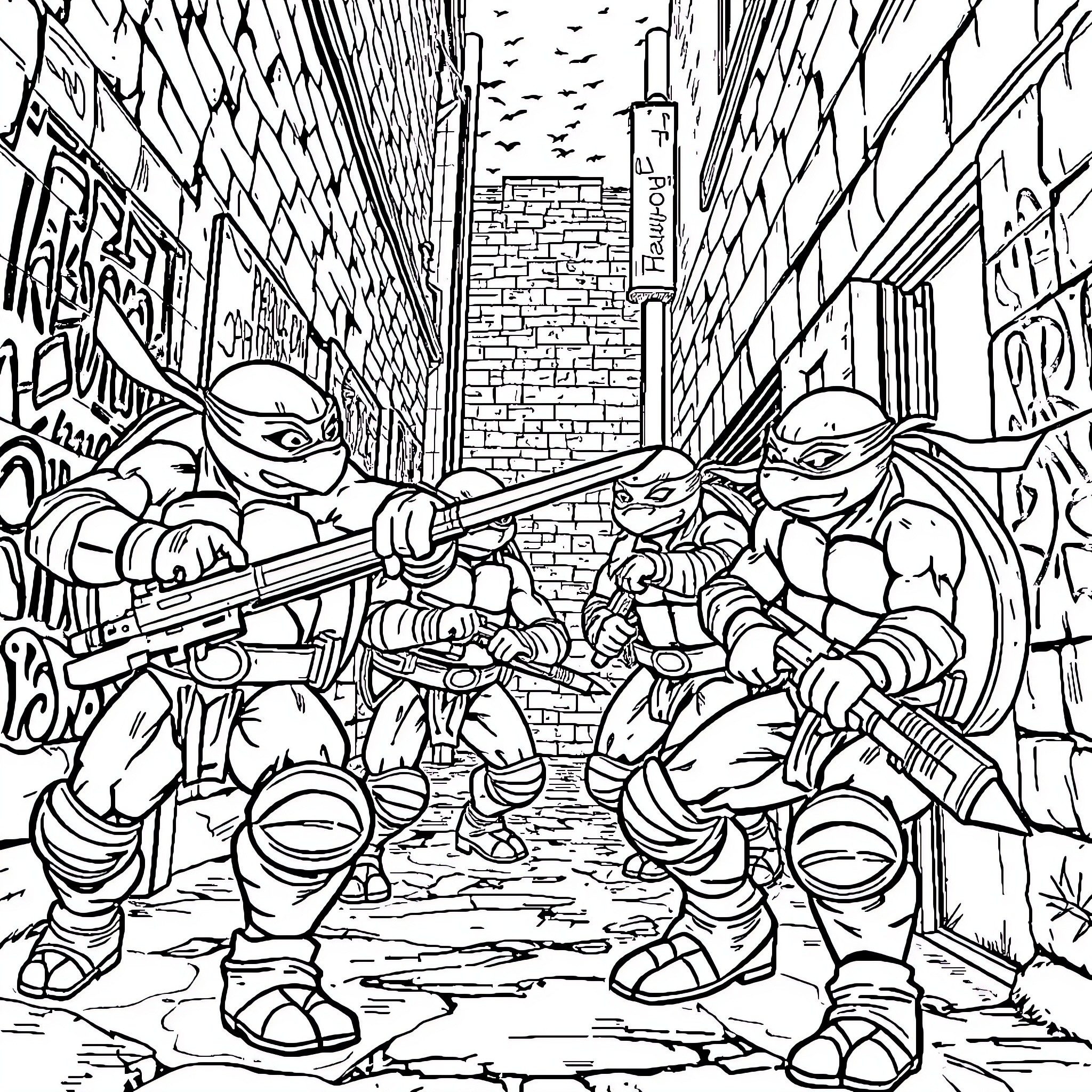 Best Teenage Mutant Ninja Turtles Coloring Pages (Free Printable PDF)