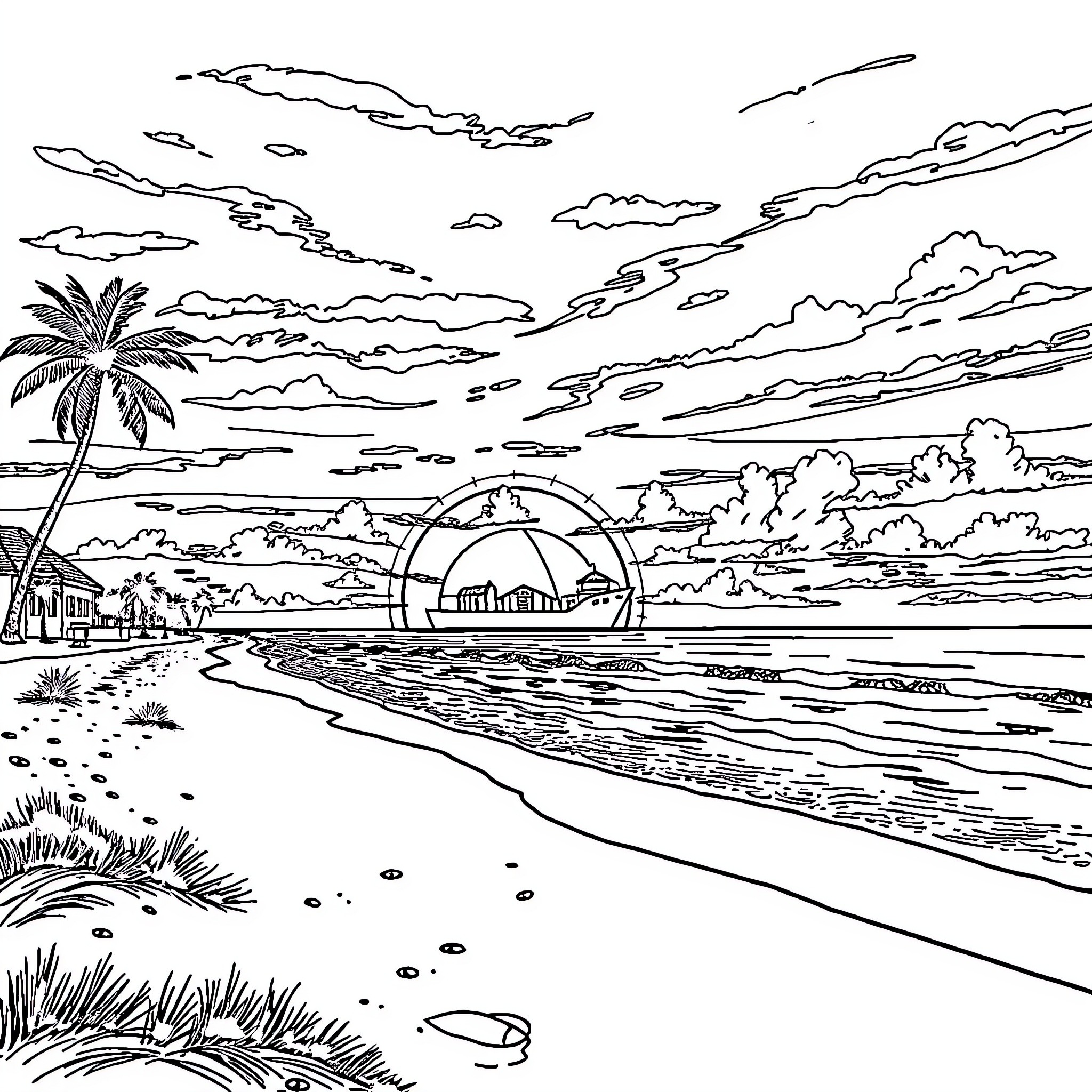 77 Best Sunset Coloring Pages (Free Printable PDFs)