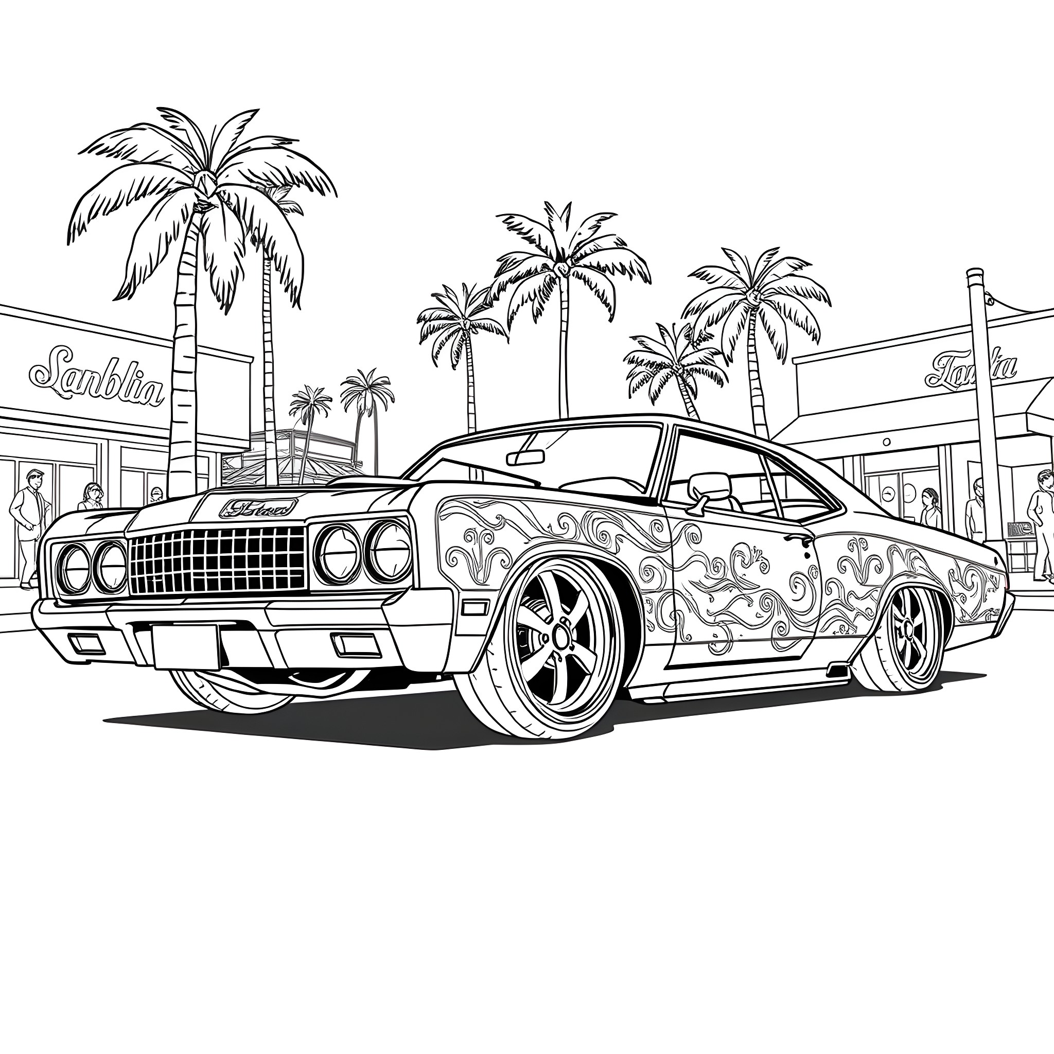 Best Lowrider Coloring Pages (Free Printable PDF)