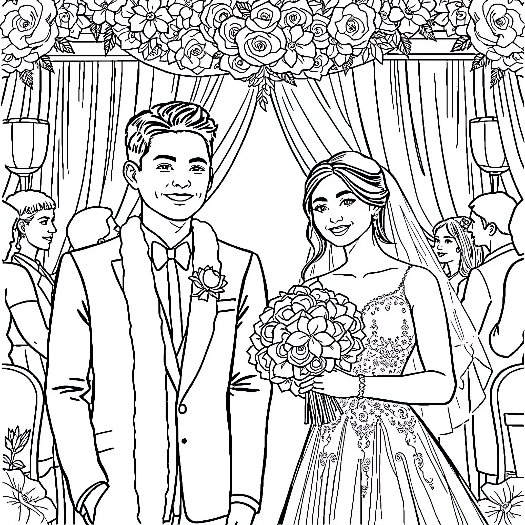 Best Wedding Coloring Pages (Free Printable PDF)