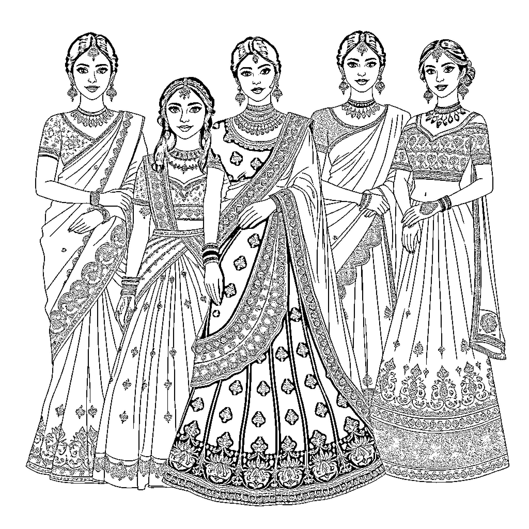 Best Traditional Wear Coloring Pages (Free Printable PDF)