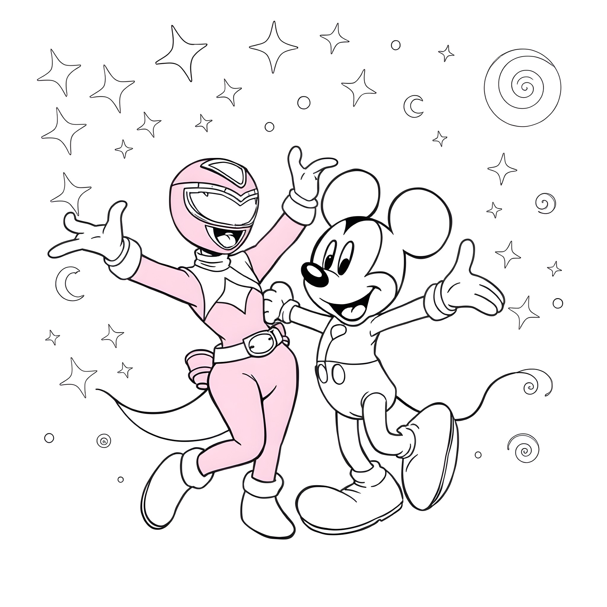 1 Best Pink Ranger Coloring Pages (Free Printable PDFs)