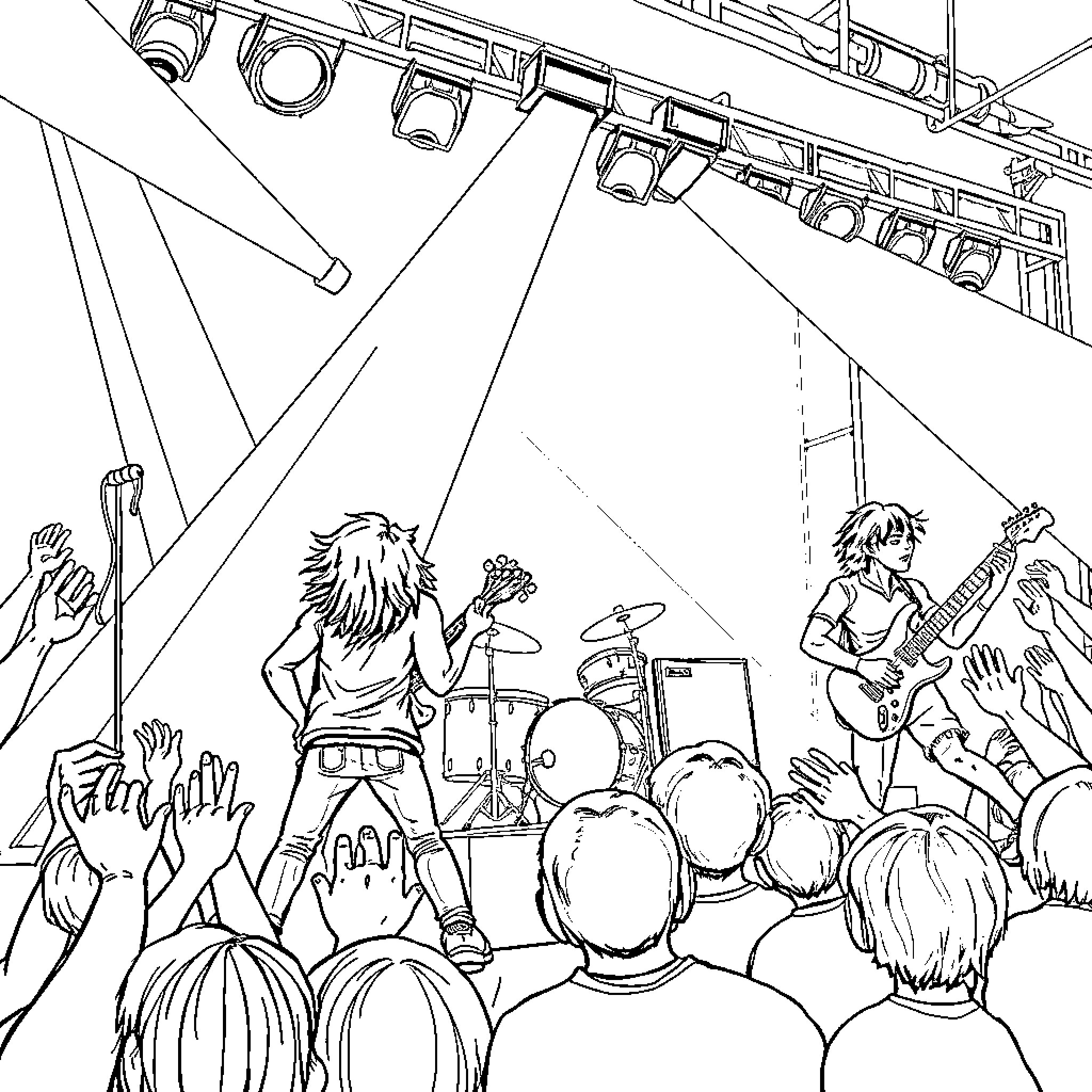 Best Rock Band Coloring Pages (Free Printable PDF)