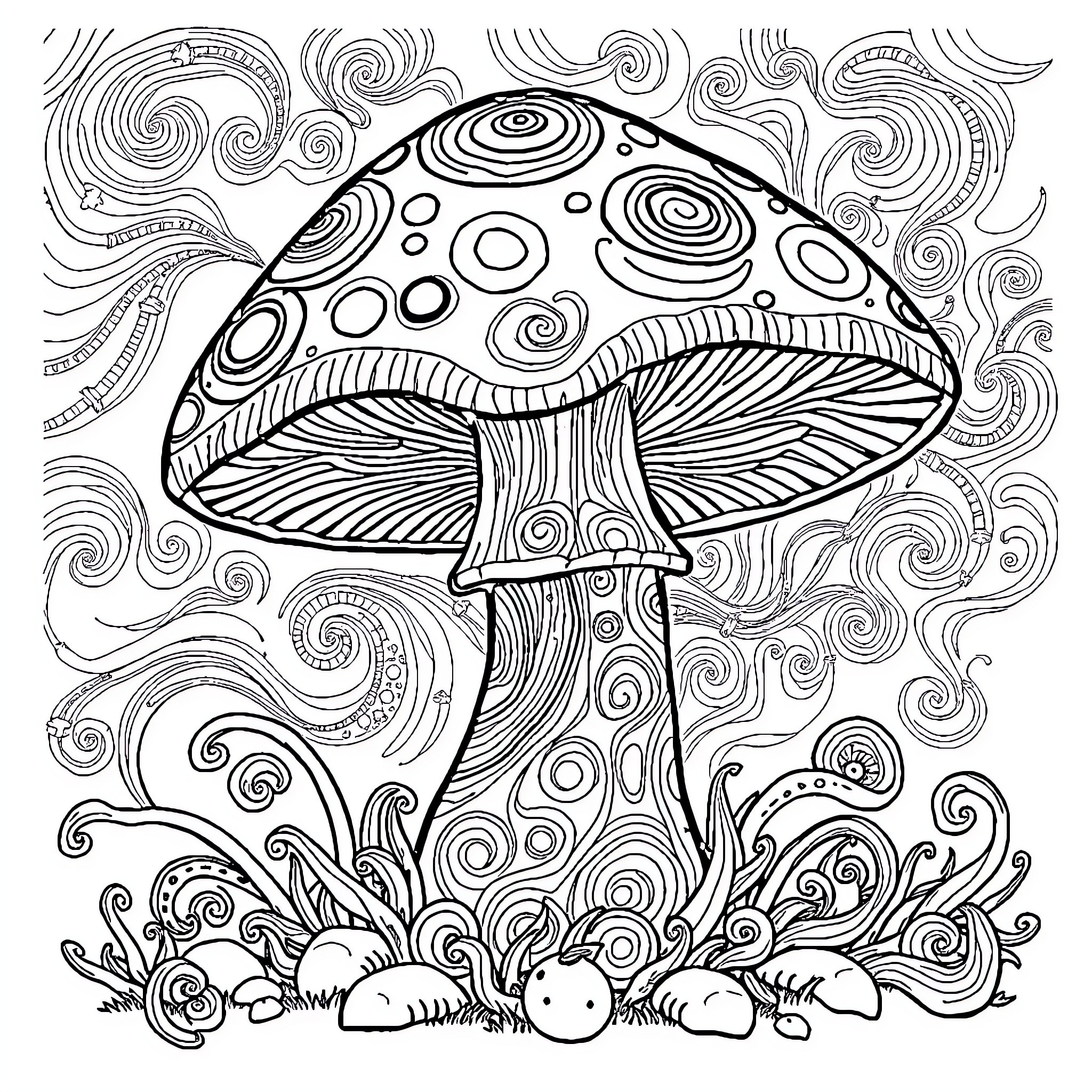 Best Shroom Coloring Pages (Free Printable PDF)