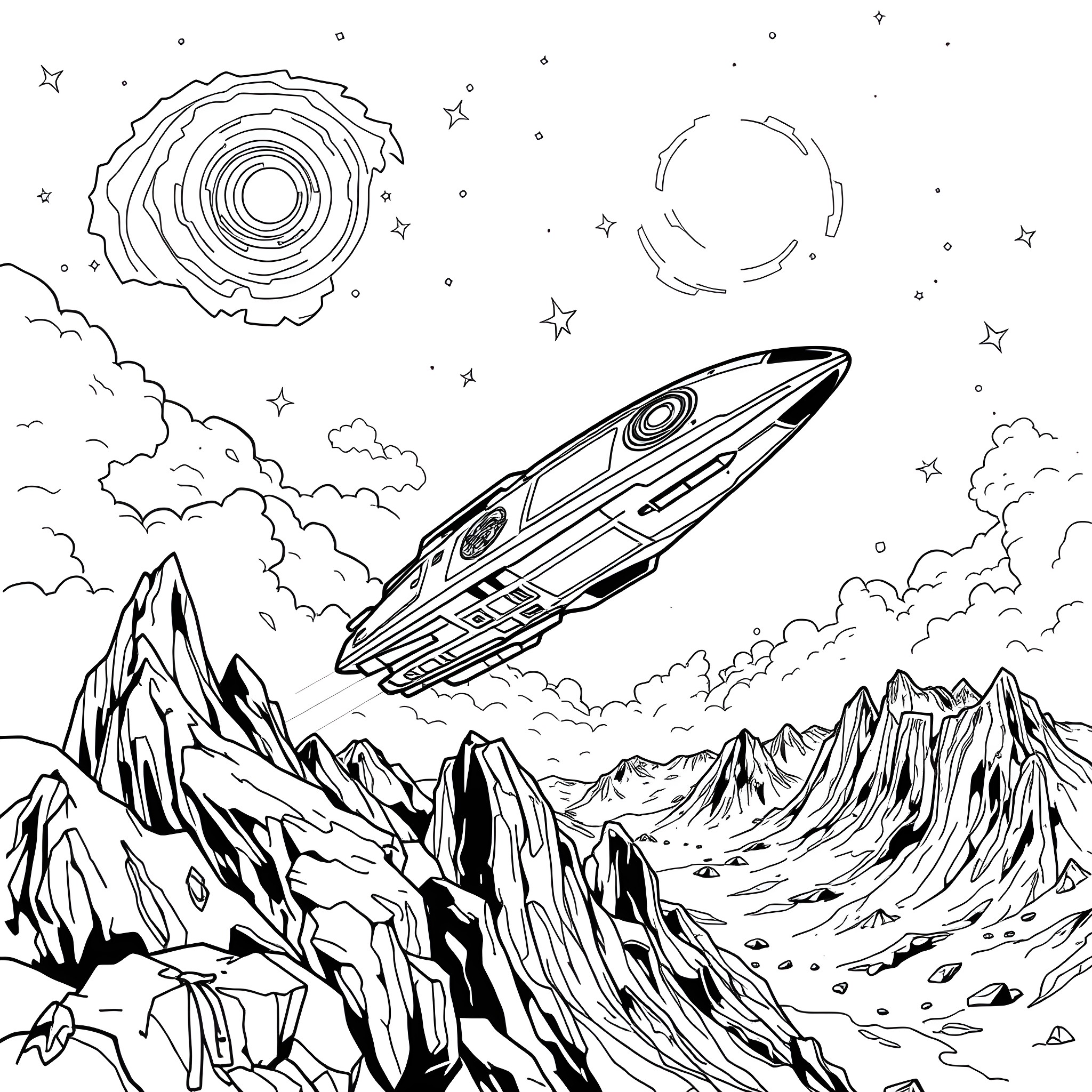1 Best Alien Spaceship Coloring Pages (Free Printable PDFs)