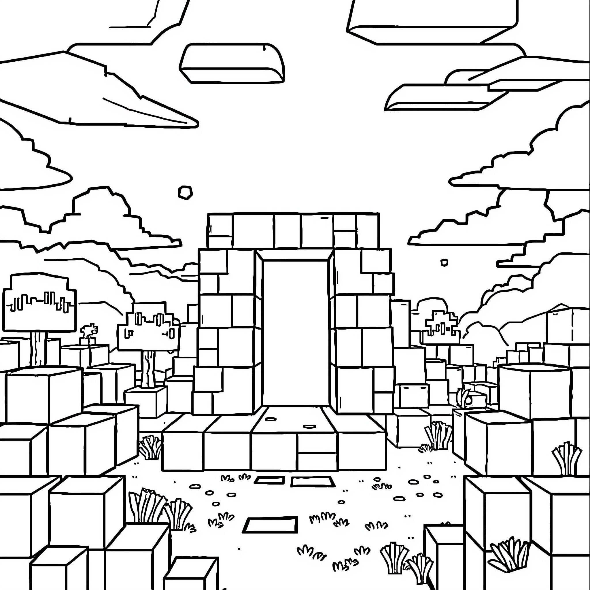 Best Minecraft Portal Coloring Pages (Free Printable PDF)