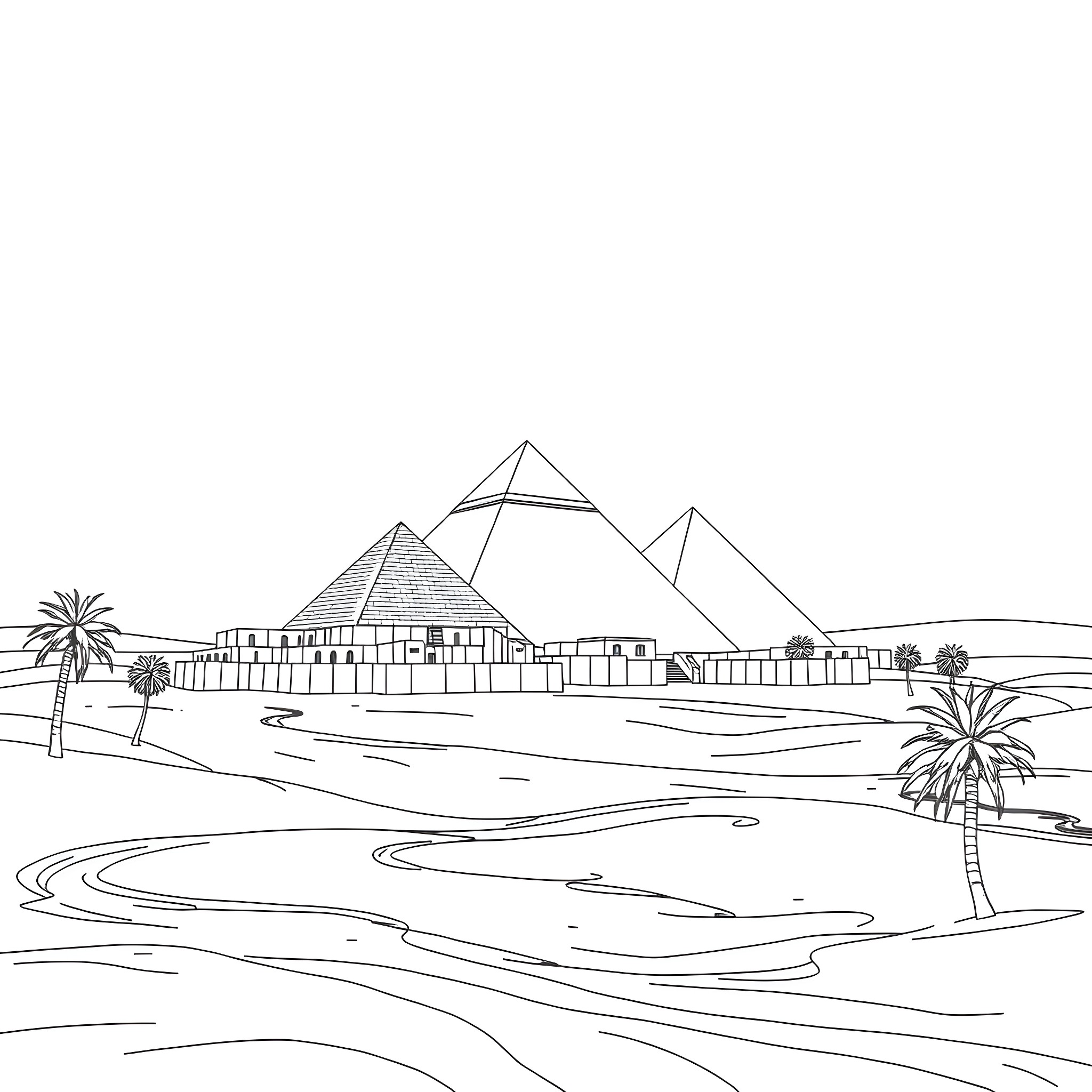 36 Best Pyramid Coloring Pages (Free Printable PDFs)