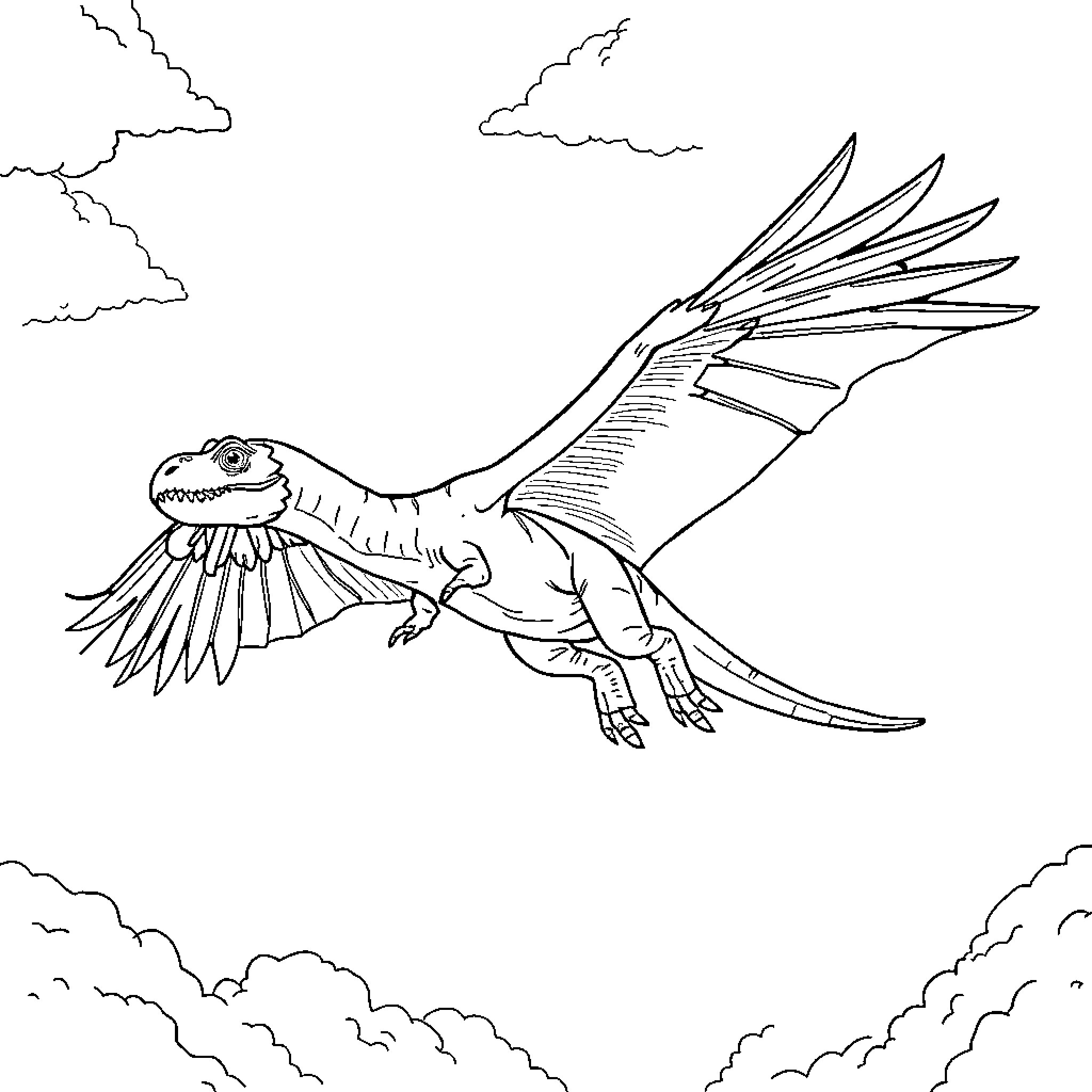 Best Flying Dinosaur Coloring Pages (Free Printable PDF)
