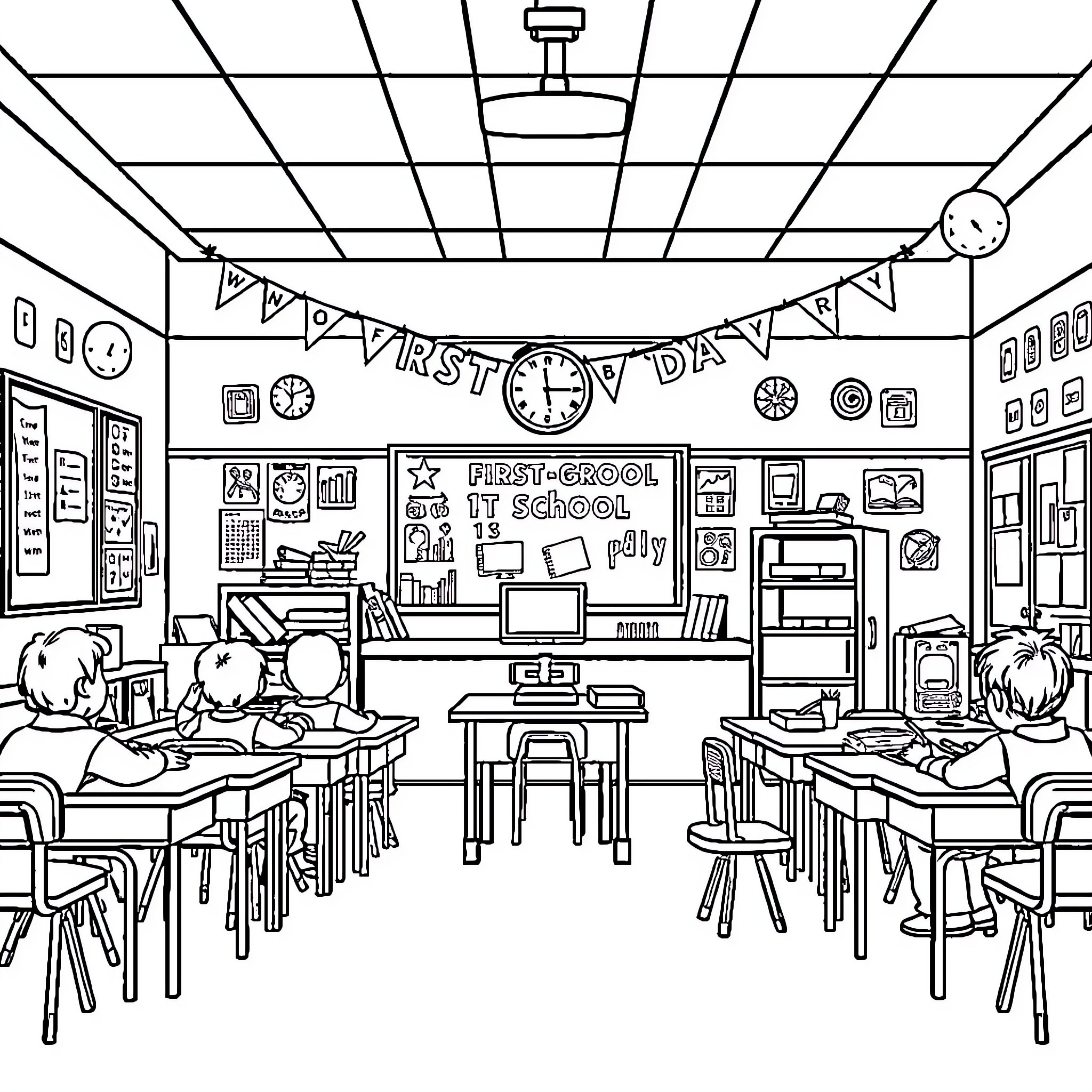 48 Best Classroom Coloring Pages (Free Printable PDFs)