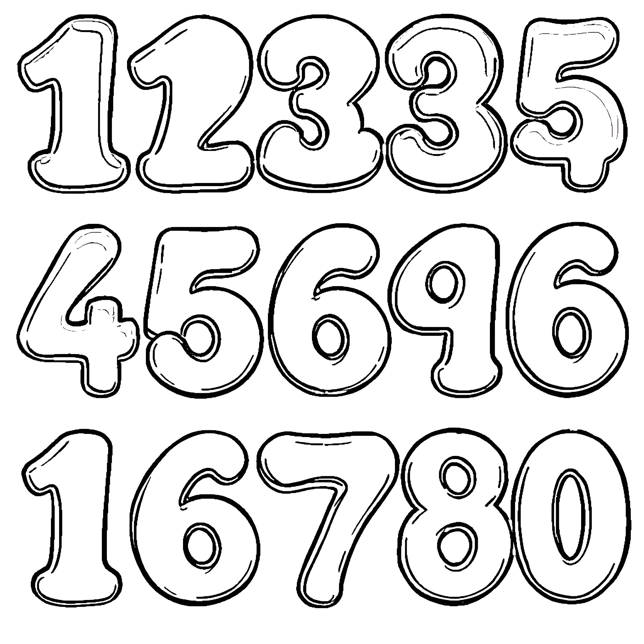 89 Best Number Coloring Pages (Free Printable PDFs)