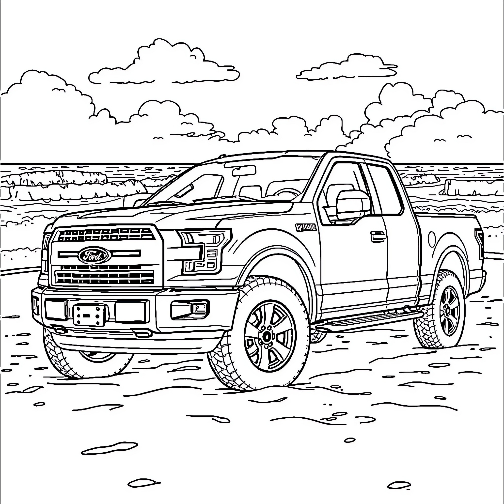 15 Best Ford F150 Coloring Pages (Free Printable PDFs)