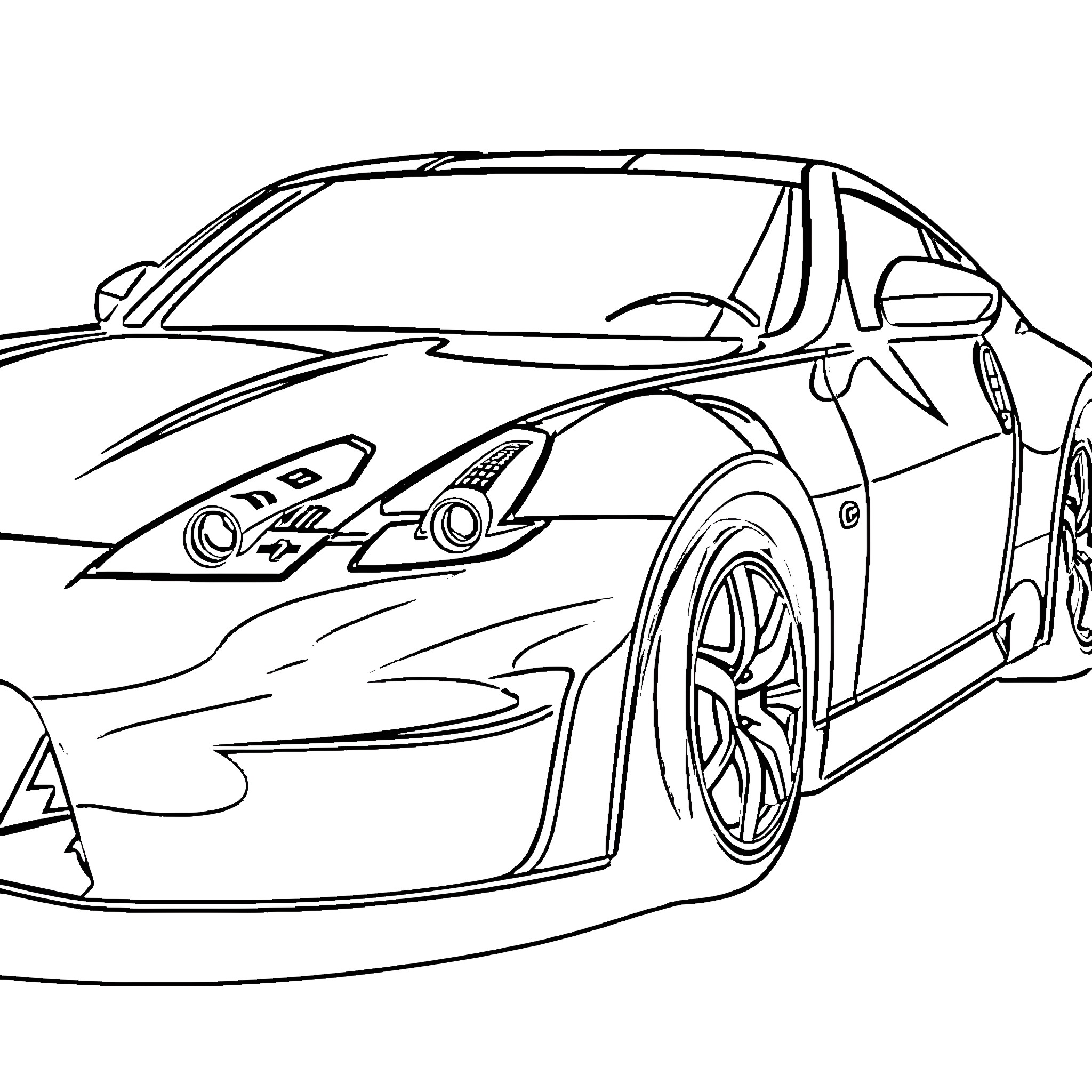 18 Best Nissan 370z Coloring Pages (Free Printable PDFs)