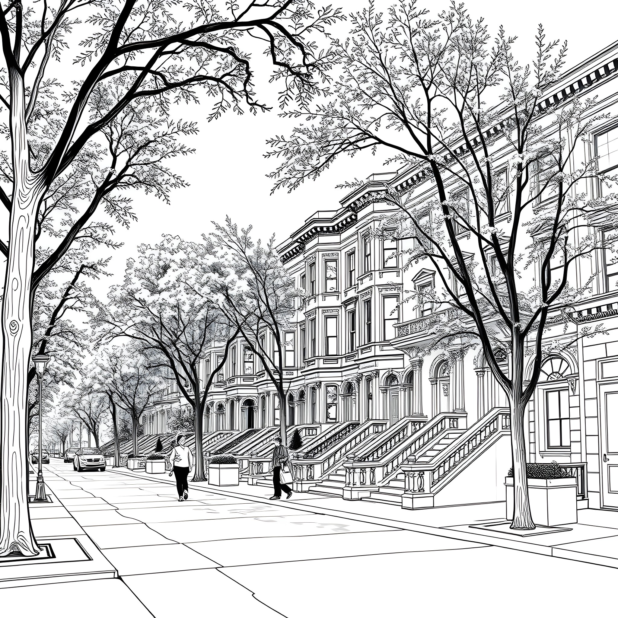3 Best Brownstone Coloring Pages (Free Printable PDFs)