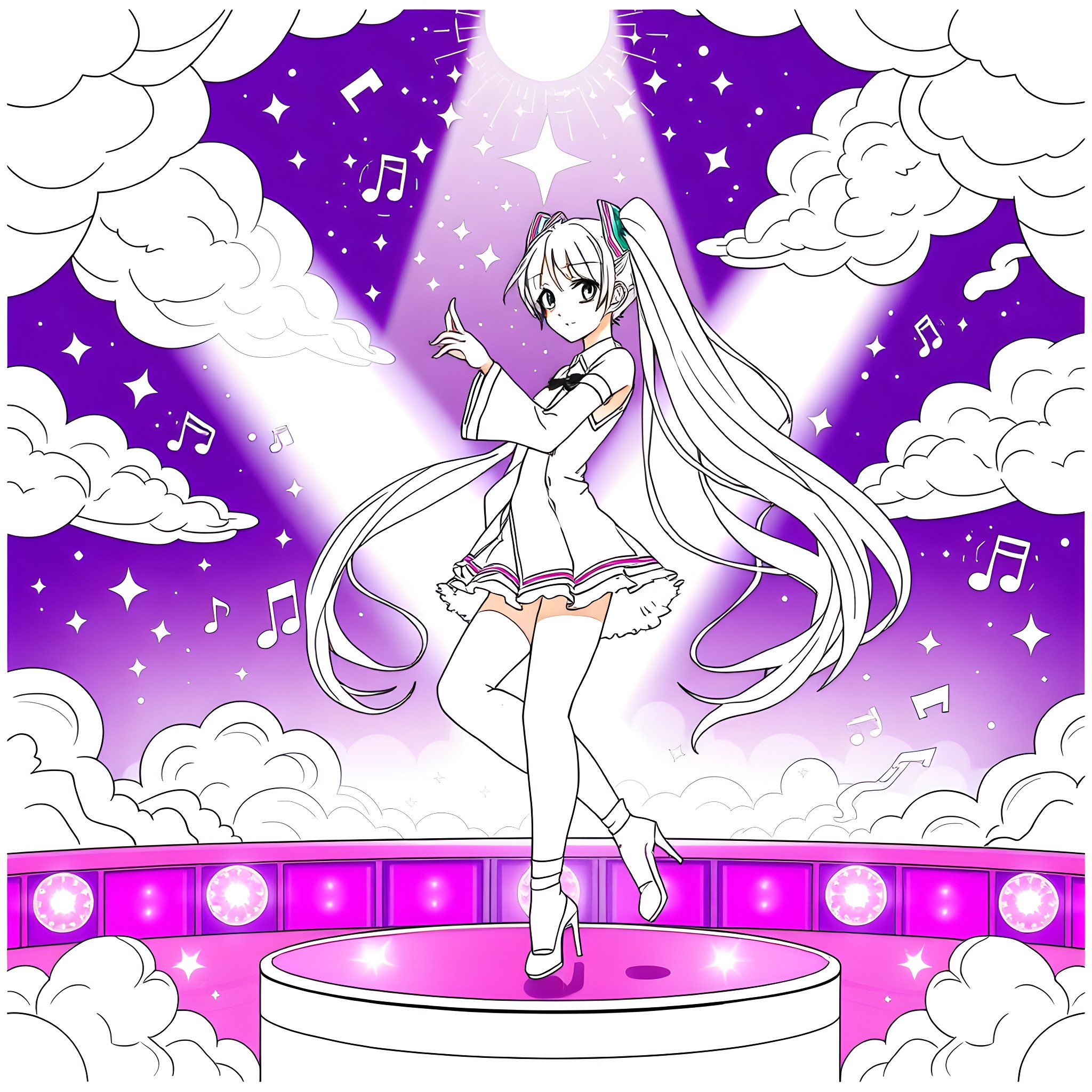 Best Hatsune Miku Coloring Pages (Free Printable PDF)