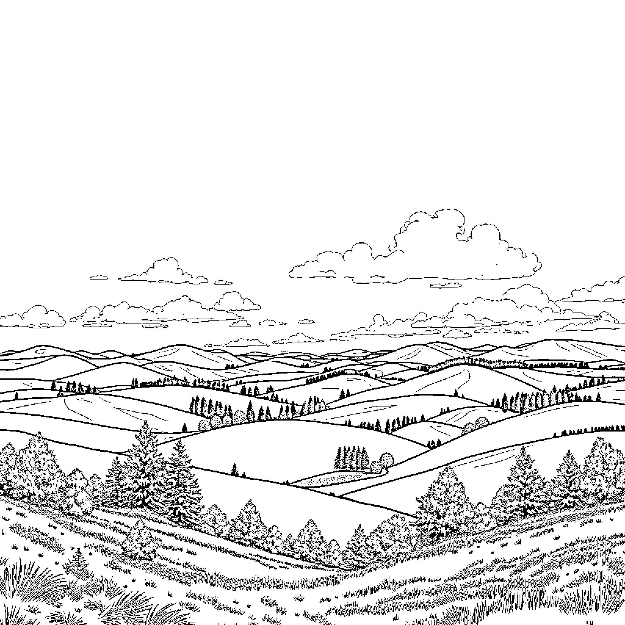 Best Landscape Coloring Pages (Free Printable PDF)