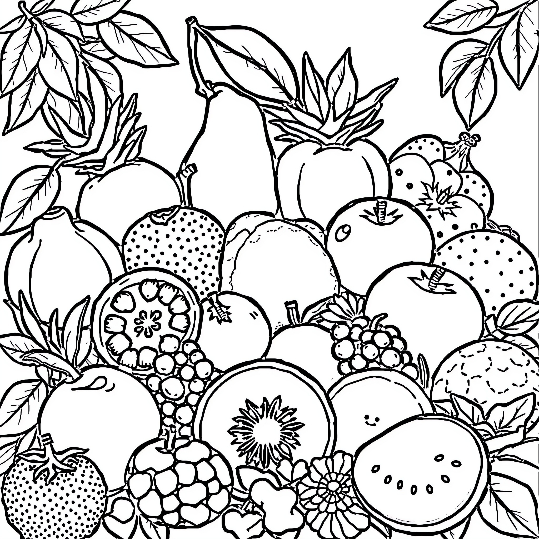 Best Fruit Coloring Pages (Free Printable PDF)