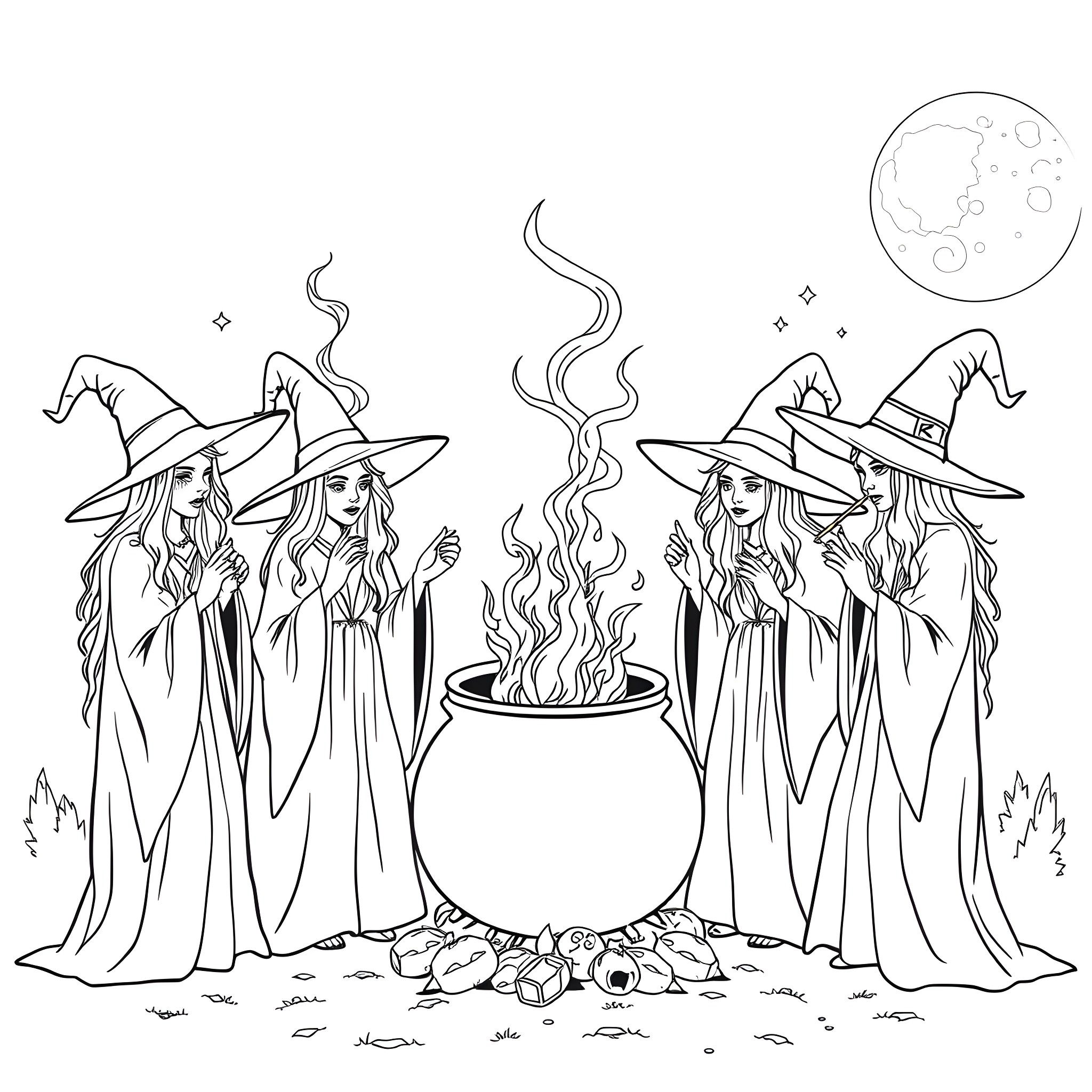 32 Best Witch Coloring Pages (Free Printable PDFs)