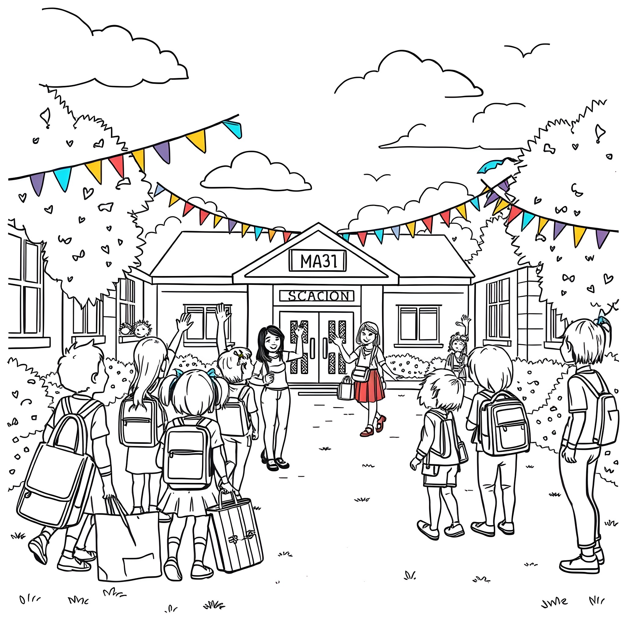 Best School Coloring Pages (Free Printable PDF)